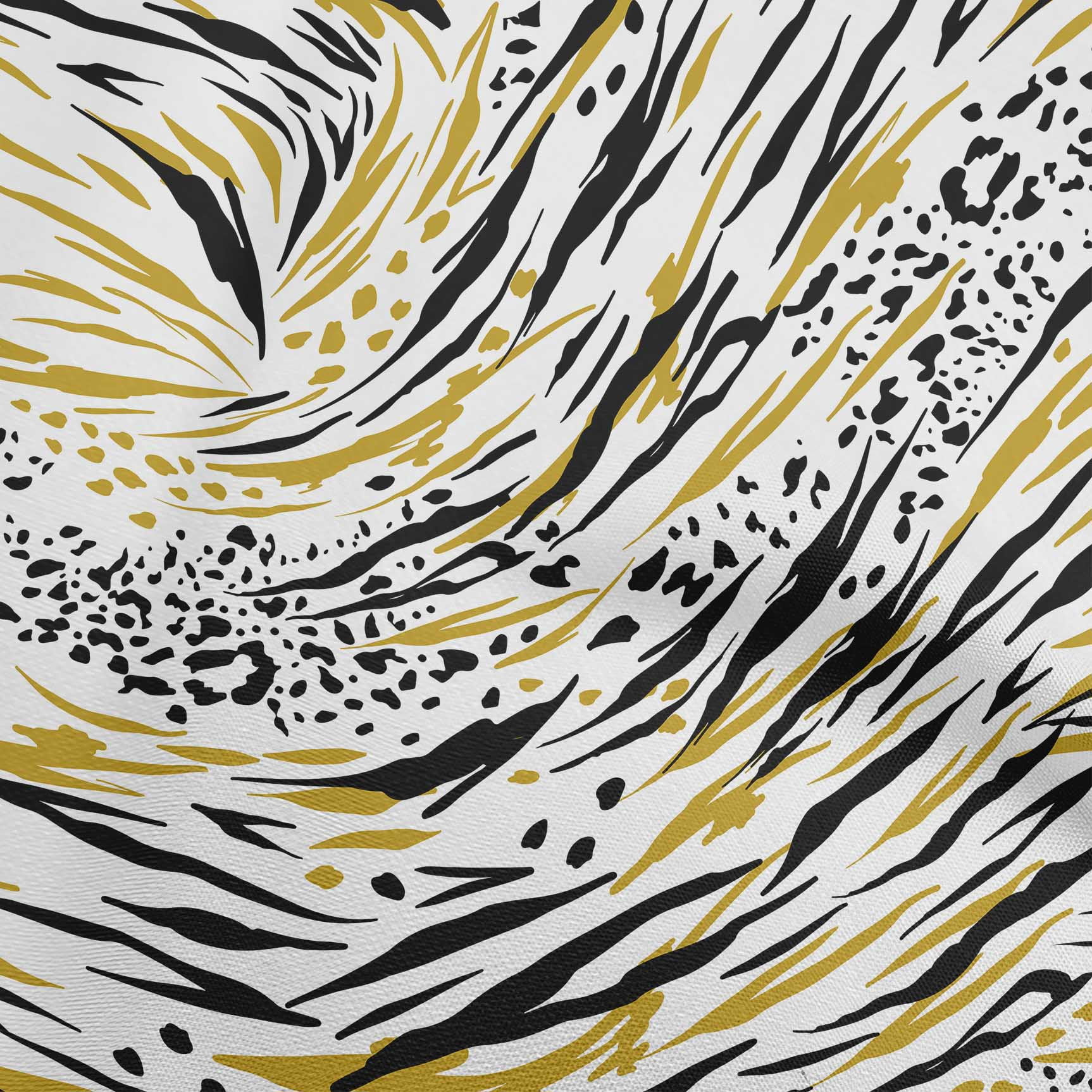 oneOone Cotton Flex Dark Mustard Fabric Animal Skin Sewing Fabric By ...