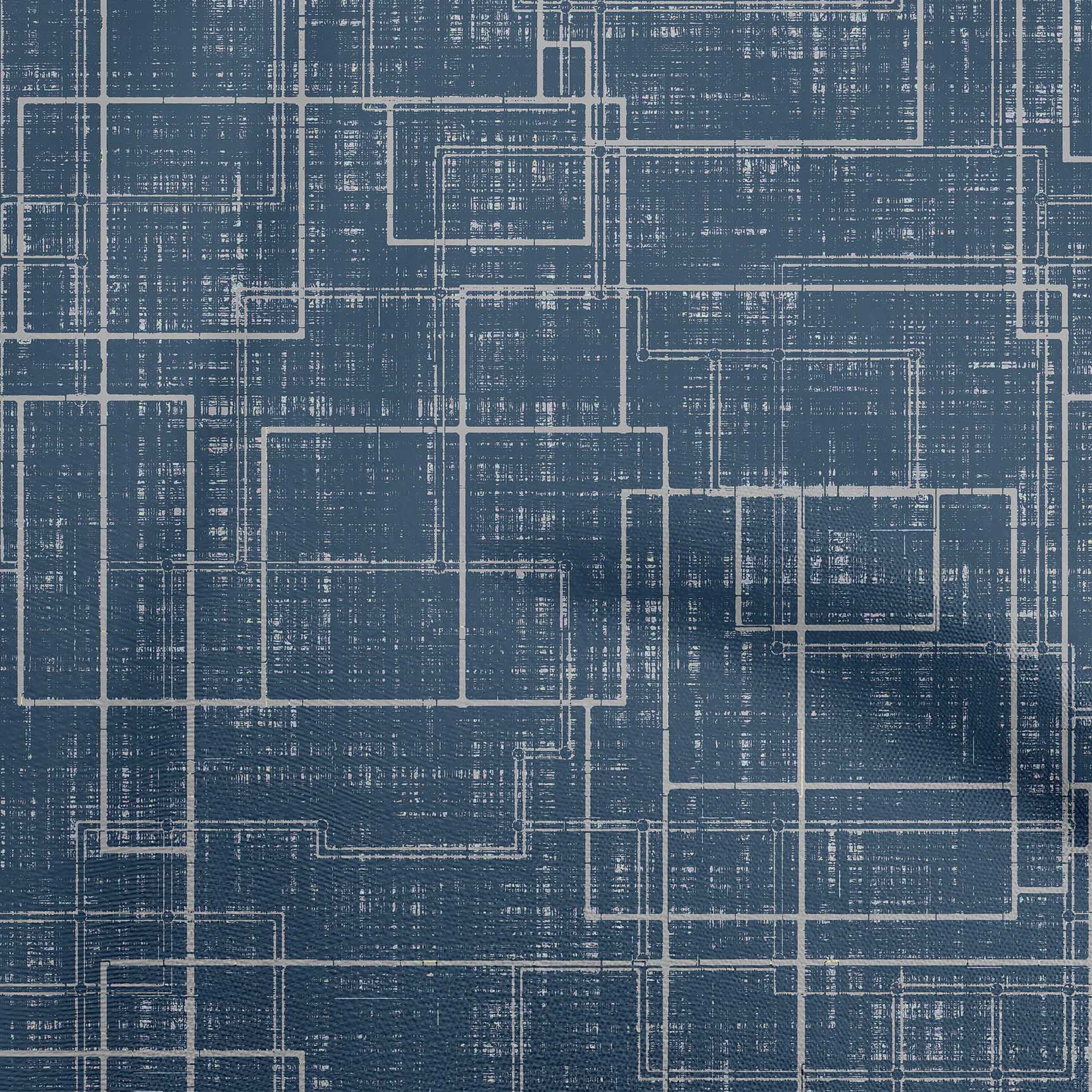 oneOone Cotton Flex Dark Navy Blue Fabric Geometric Diy Clothing ...