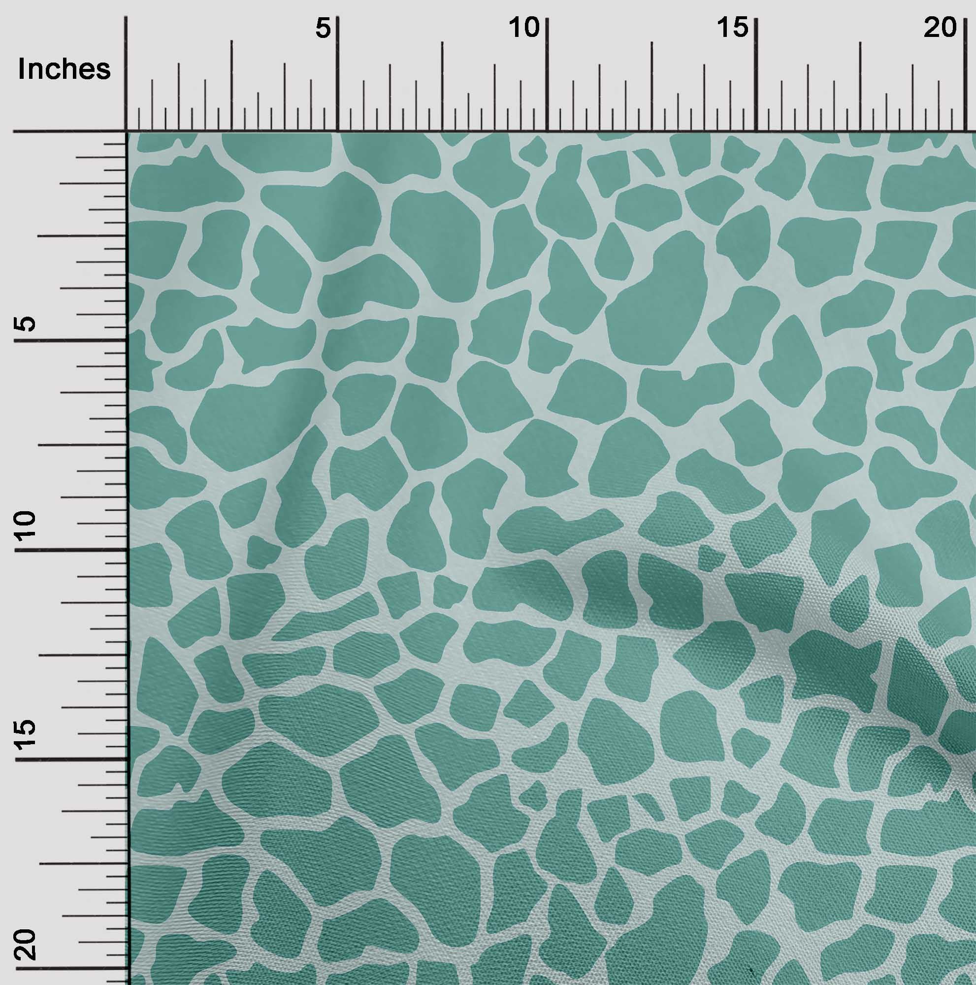 oneOone Cotton Flex Dusty Teal Green Fabric Giraffe Animal Skin Sewing ...