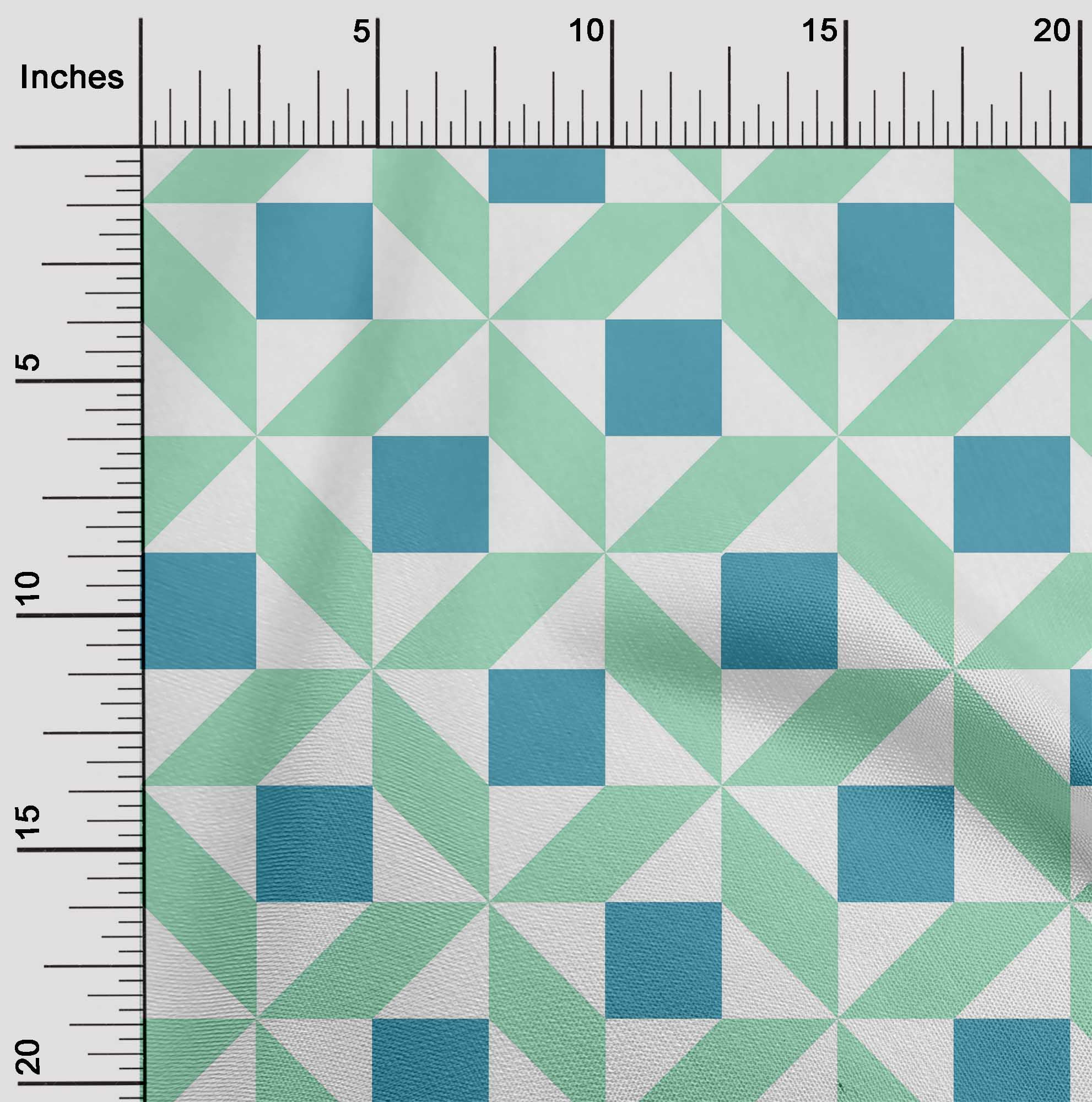 oneOone Cotton Flex Fabric Triangle|Parallelogram & Square Geometric ...