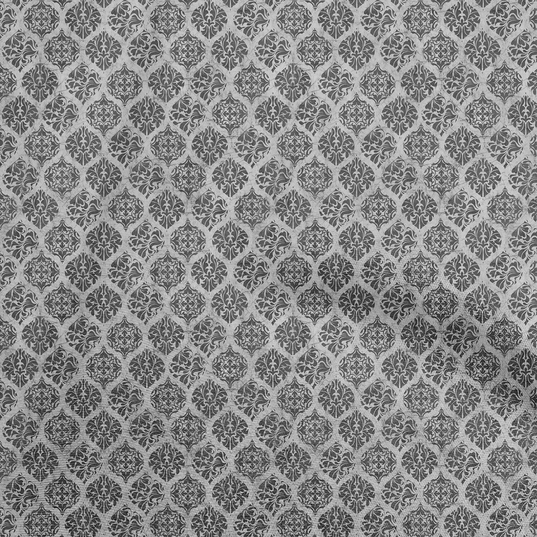 oneOone Cotton Flex Gray Fabric Asian Batik Ogee Dress Material Fabric ...