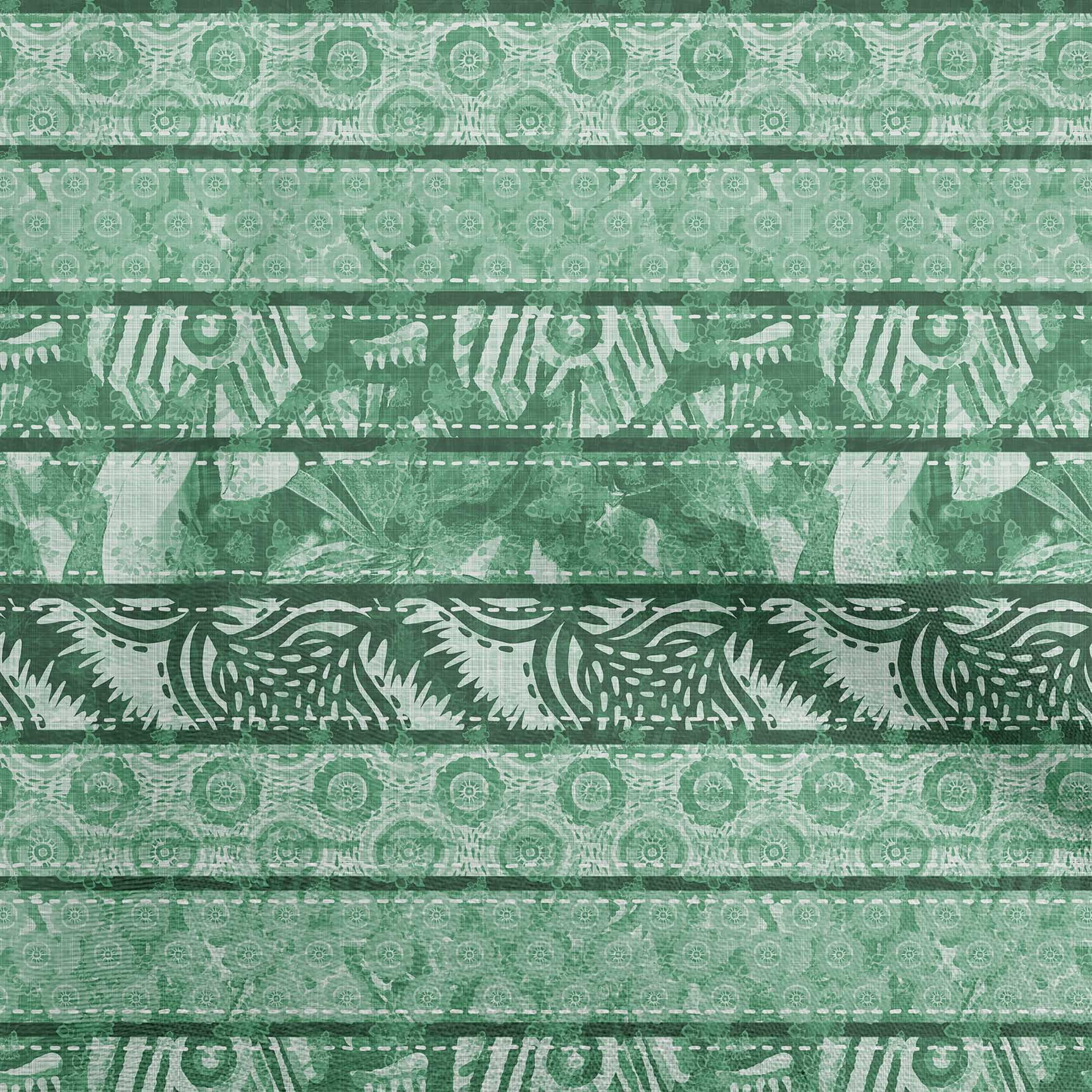 oneOone Cotton Flex Green Fabric Aaian Batik Dress Material Fabric ...