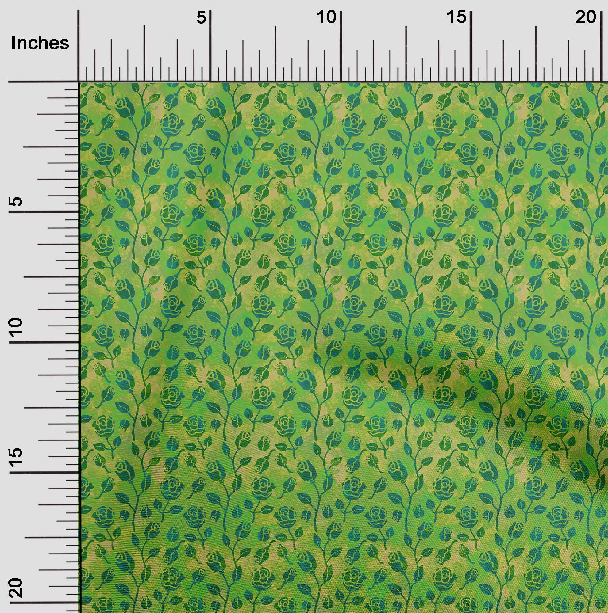 oneOone Cotton Flex Green Fabric Batik Sewing Fabric By The Yard ...