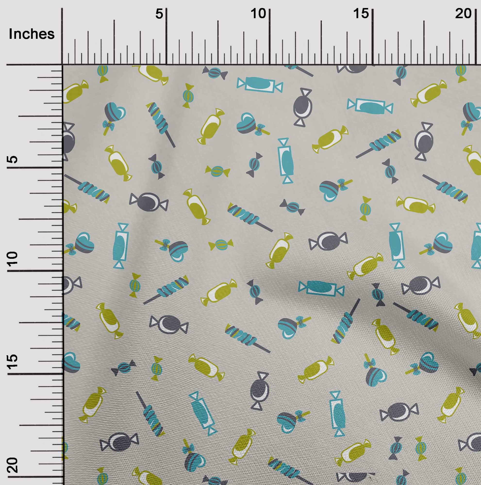 oneOone Cotton Flex Kokoda Fabric Candy Stick Kids Sewing Fabric By The ...