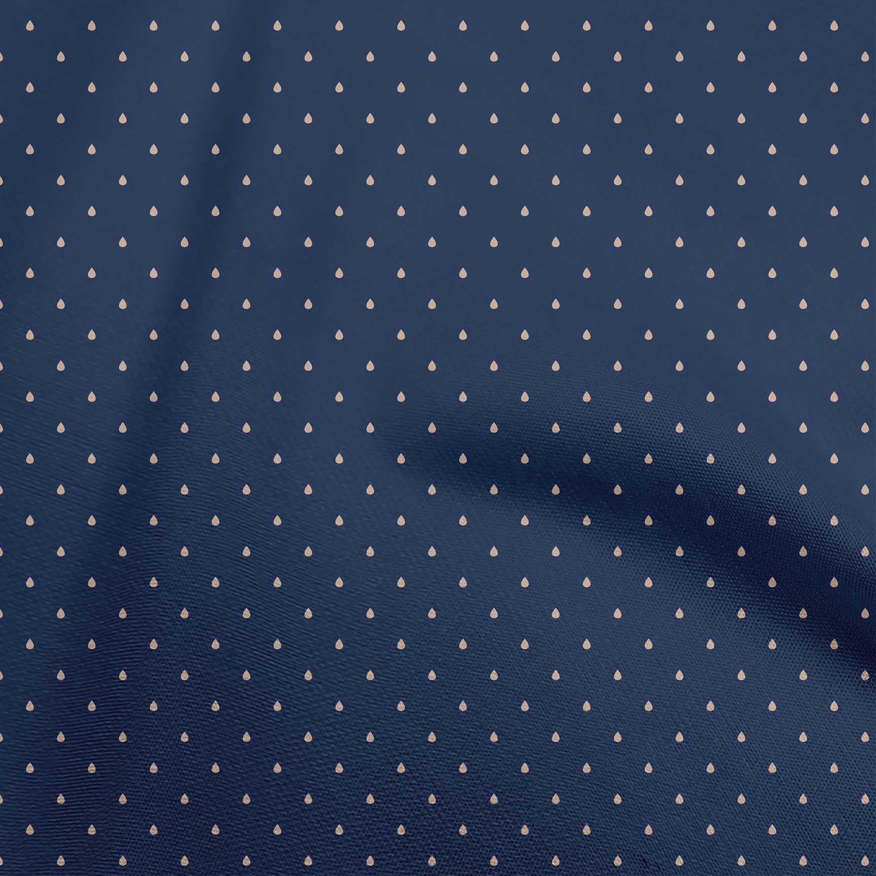 oneOone Cotton Flex Navy Blue Fabric Dot Diy Clothing Quilting Fabric ...