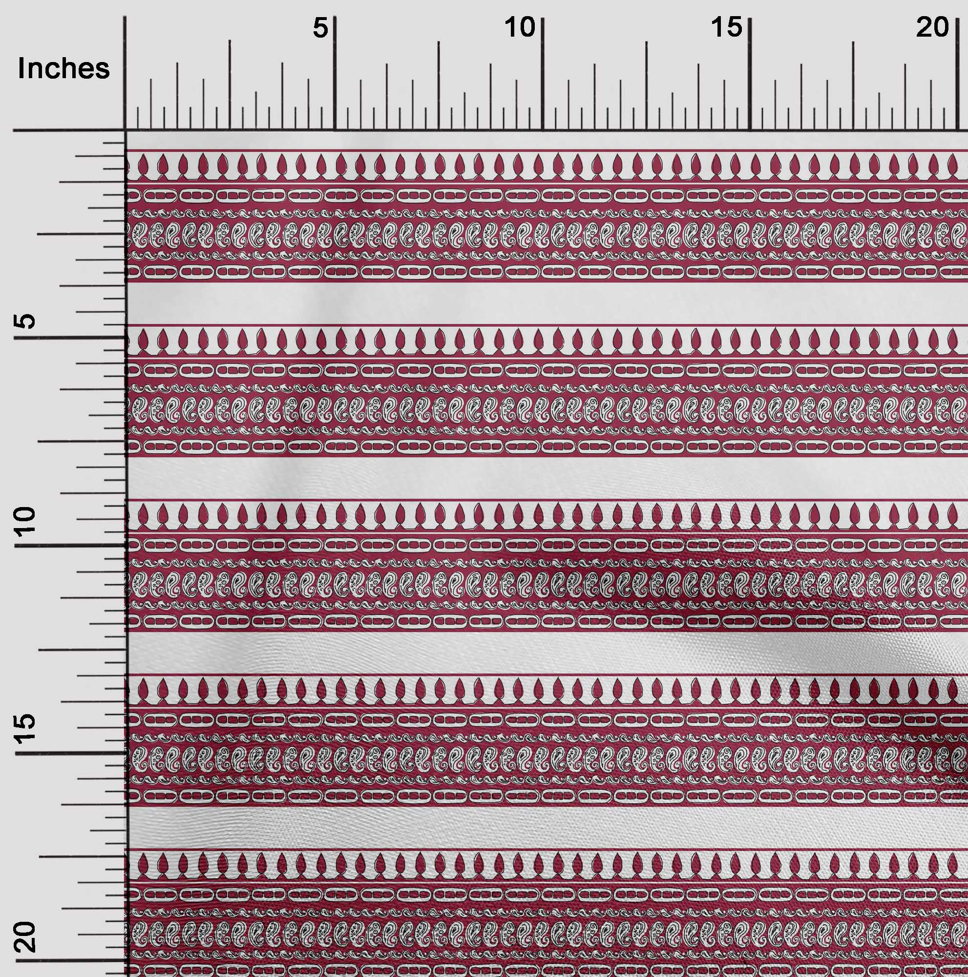 oneOone Cotton Flex Red Fabric Ethnic Block Quilting Supplies Print ...