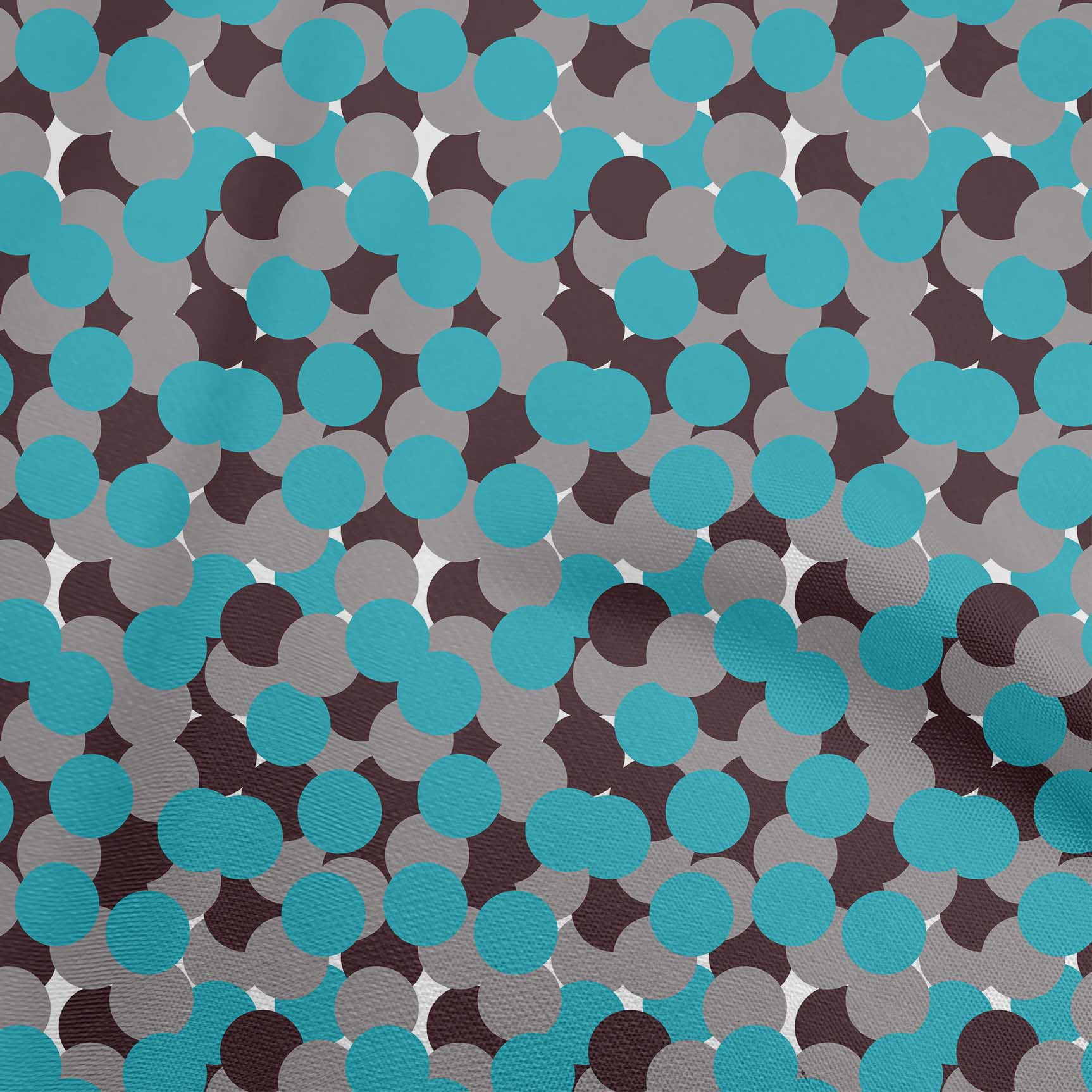 oneOone Cotton Flex Sky Blue Fabric Geometric Fabric For Sewing Printed ...