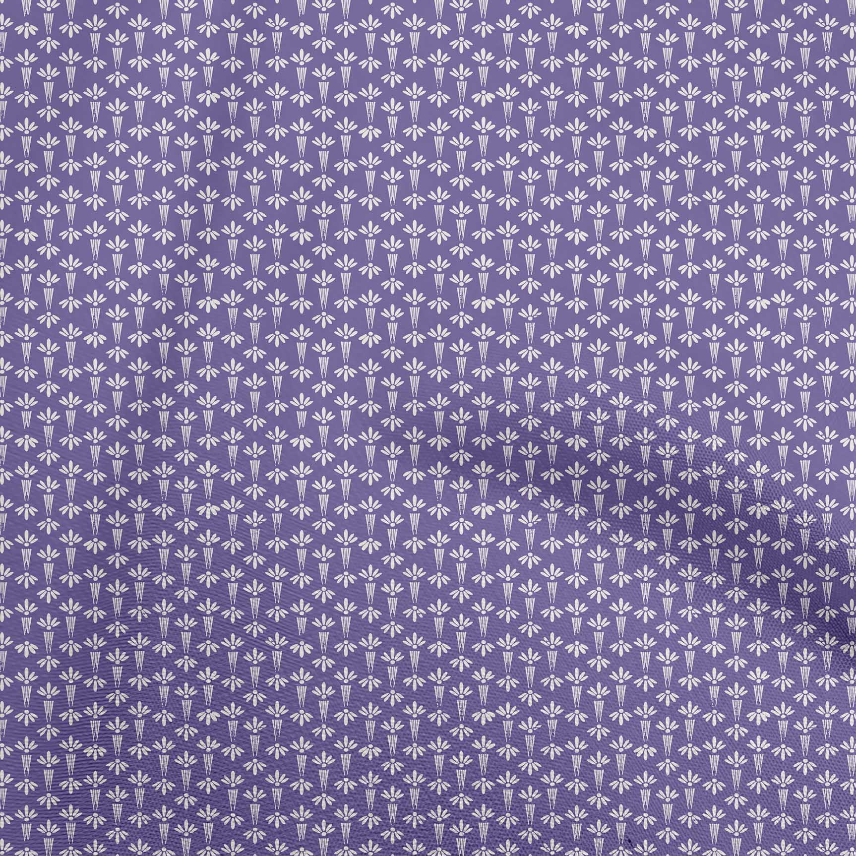 oneOone Cotton Flex Violet Fabric Floral Silhouette Sewing Craft ...