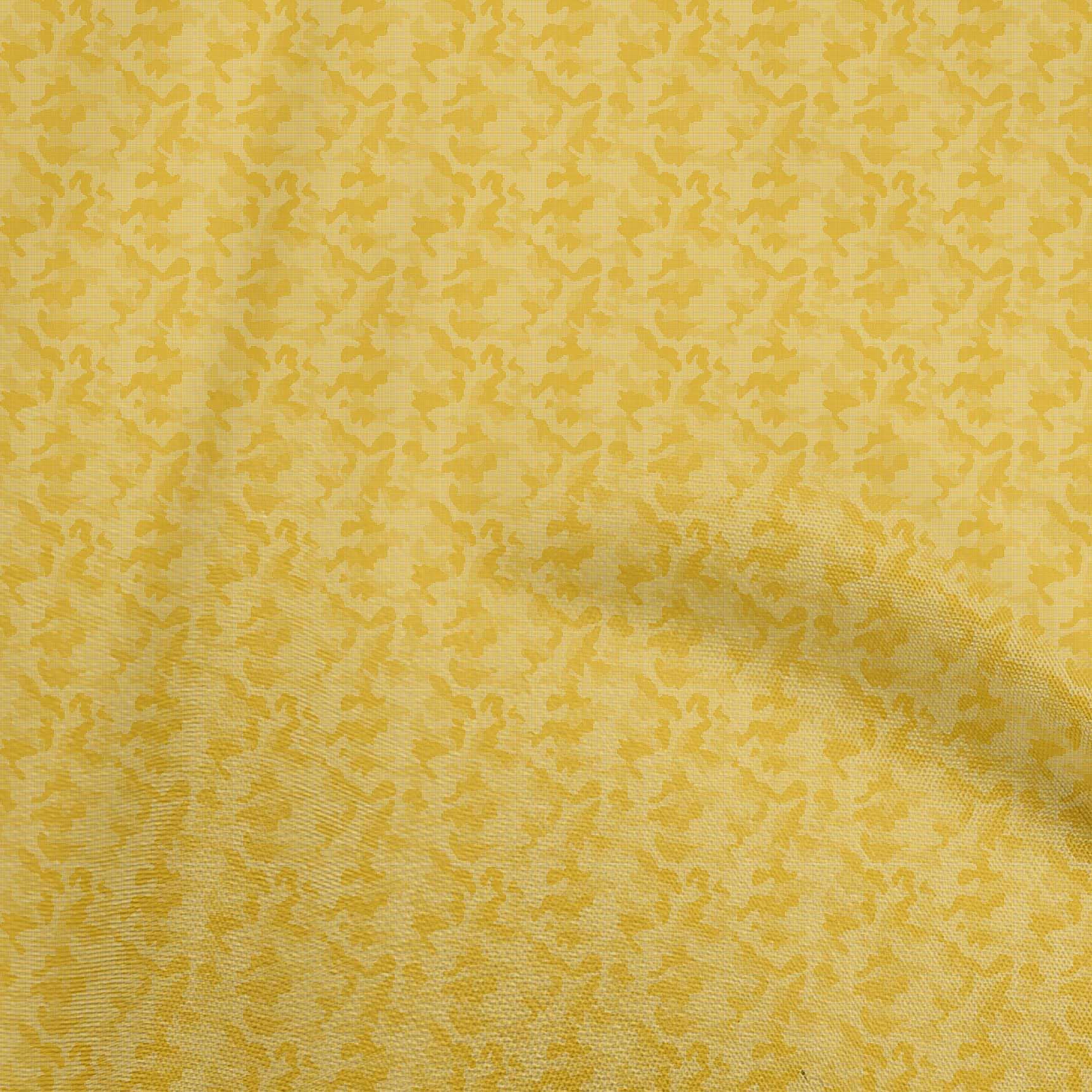 oneOone Cotton Flex Yellow Fabric Camouflage Dress Material Fabric ...