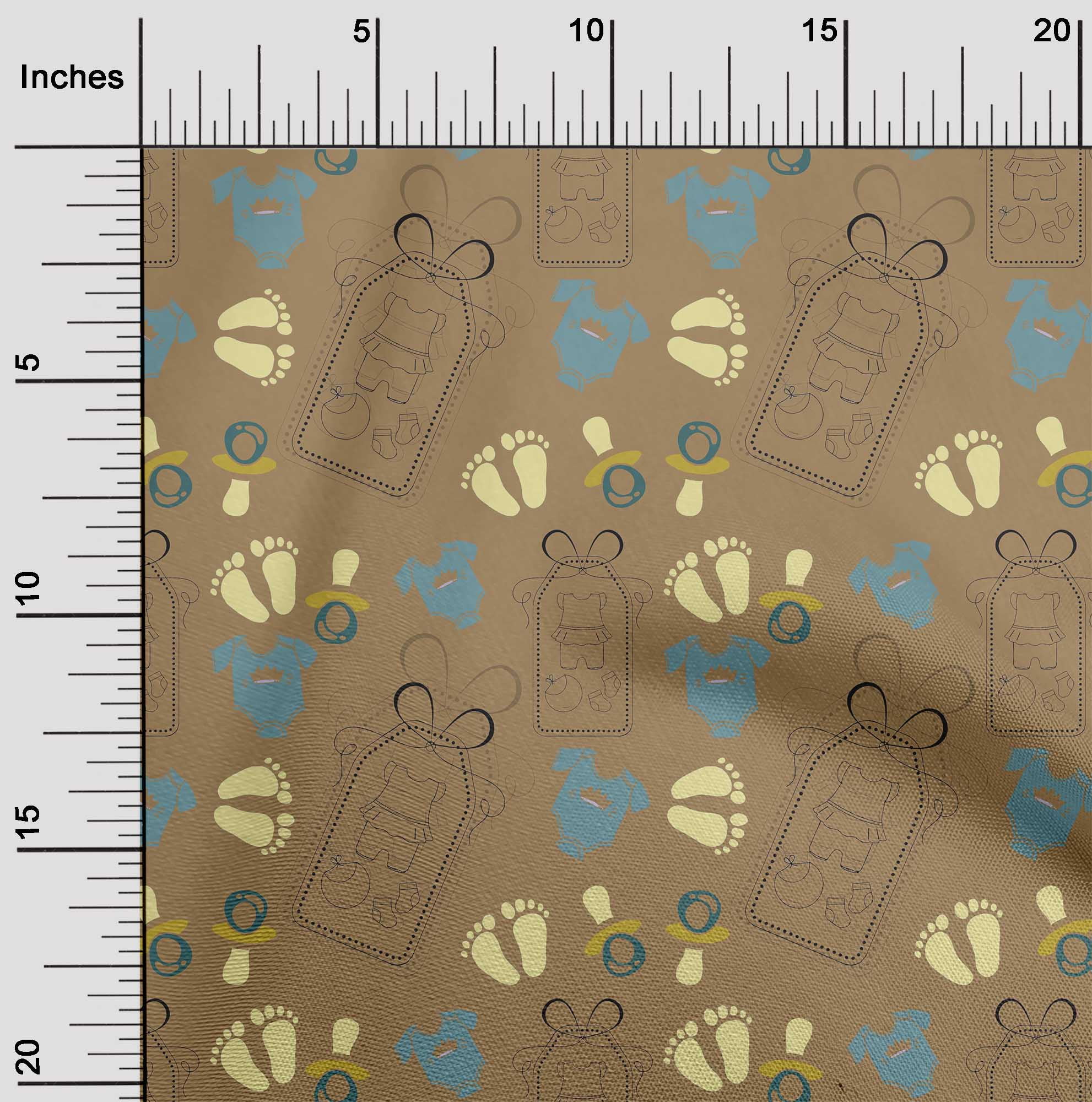 oneOone Cotton Jersey Light Brown Fabric Clothes|Footprint & Baby ...