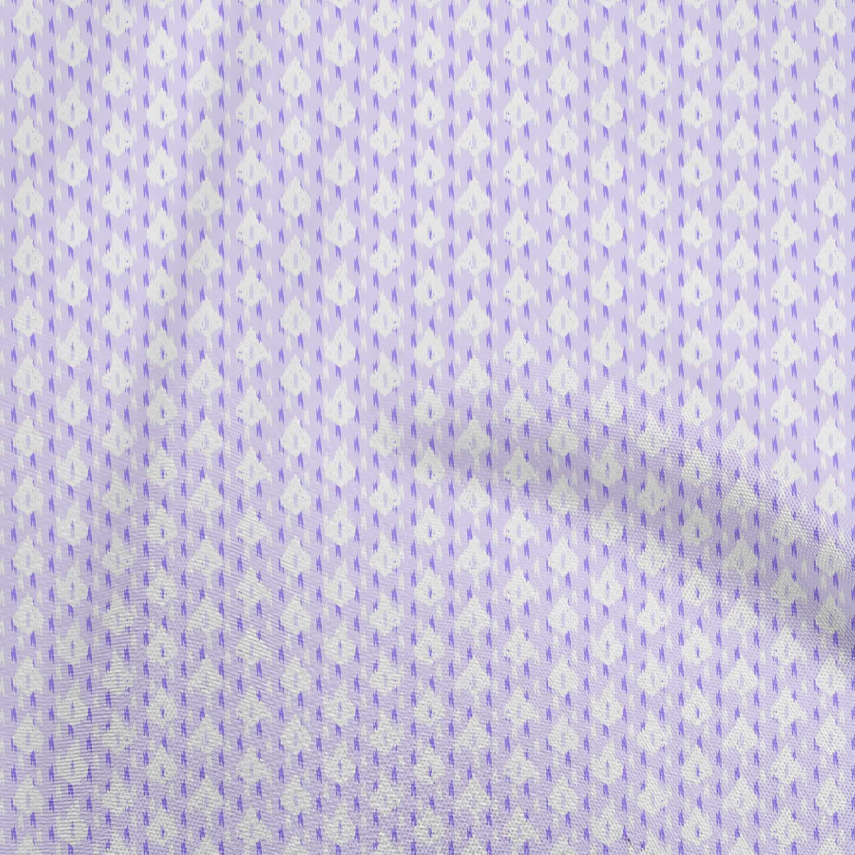 oneOone Cotton Jersey Pastel Purple Fabric Asian Ikat Quilting Supplies ...