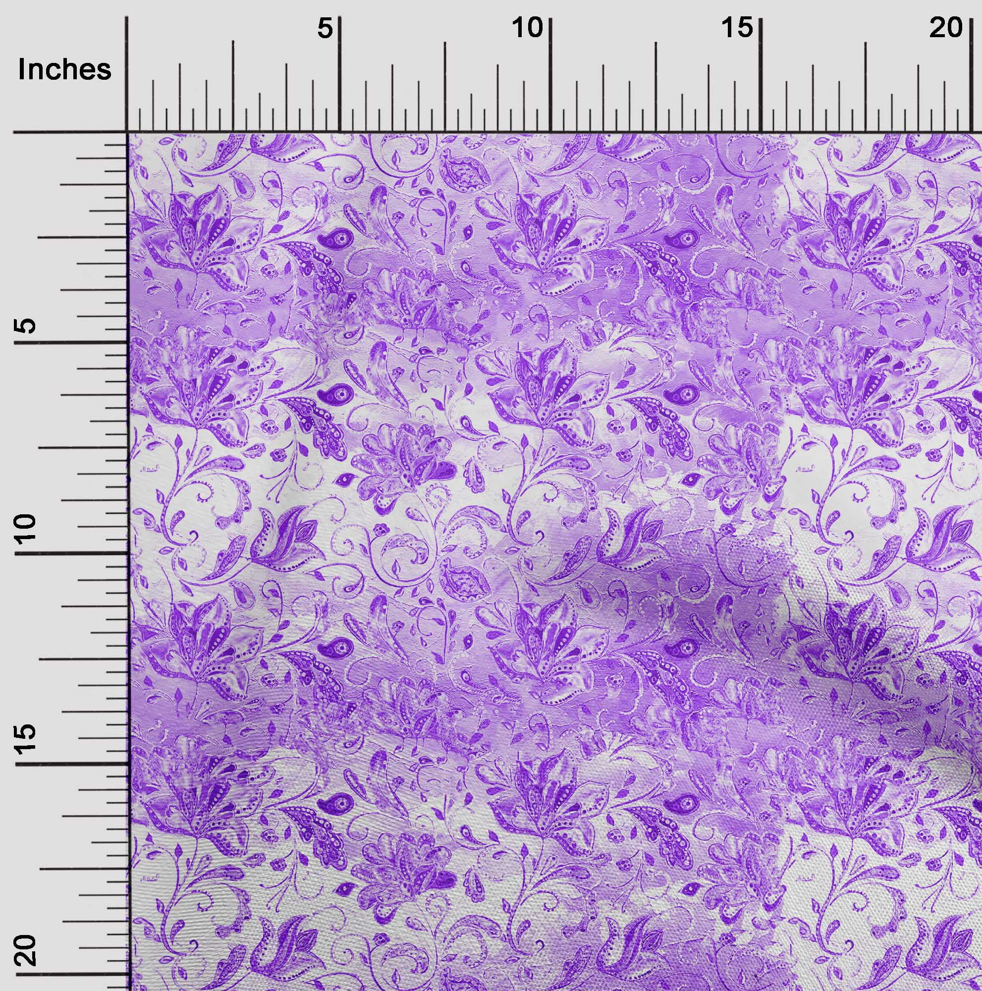 oneOone Cotton Jersey Violet Fabric Water Color Diy Clothing Quilting ...