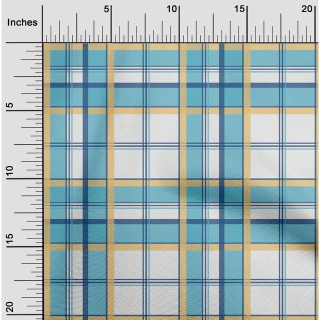 oneOone Cotton Jersey White Fabric Madras Check Diy Clothing Quilting ...