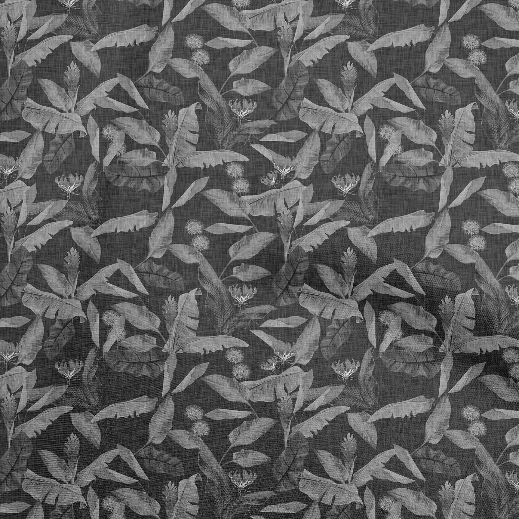 oneOone Cotton Poplin Black Fabric Tropical Dress Material Fabric Print ...