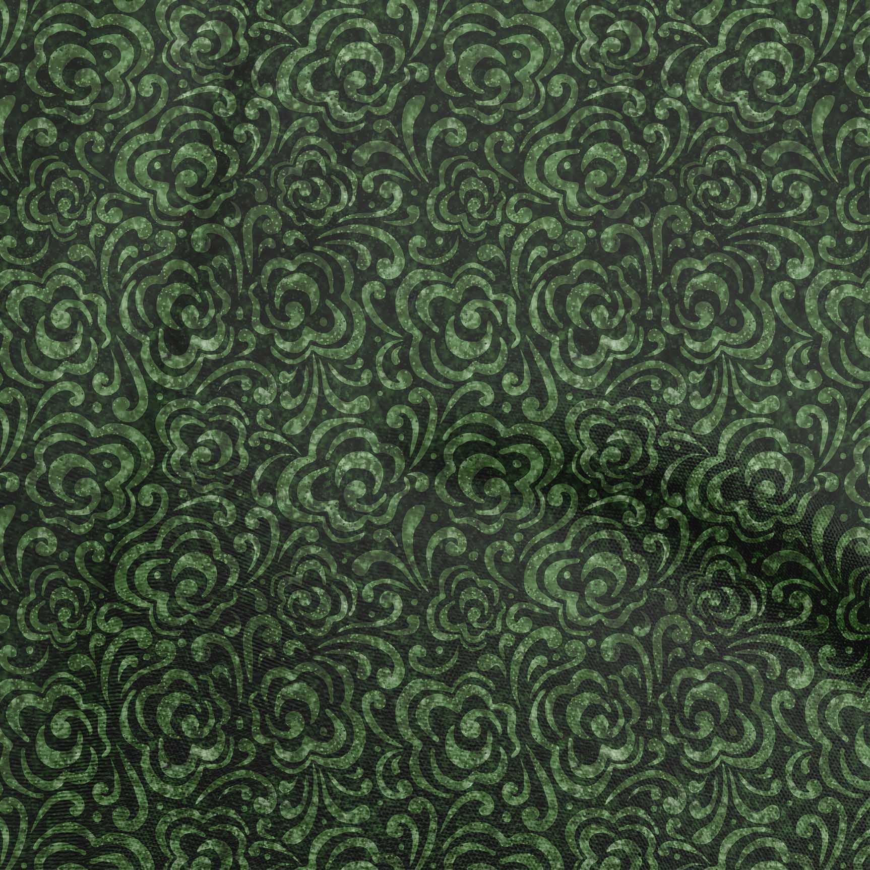 oneOone Cotton Poplin Dark Green Fabric Aian Batik Sewing Material ...