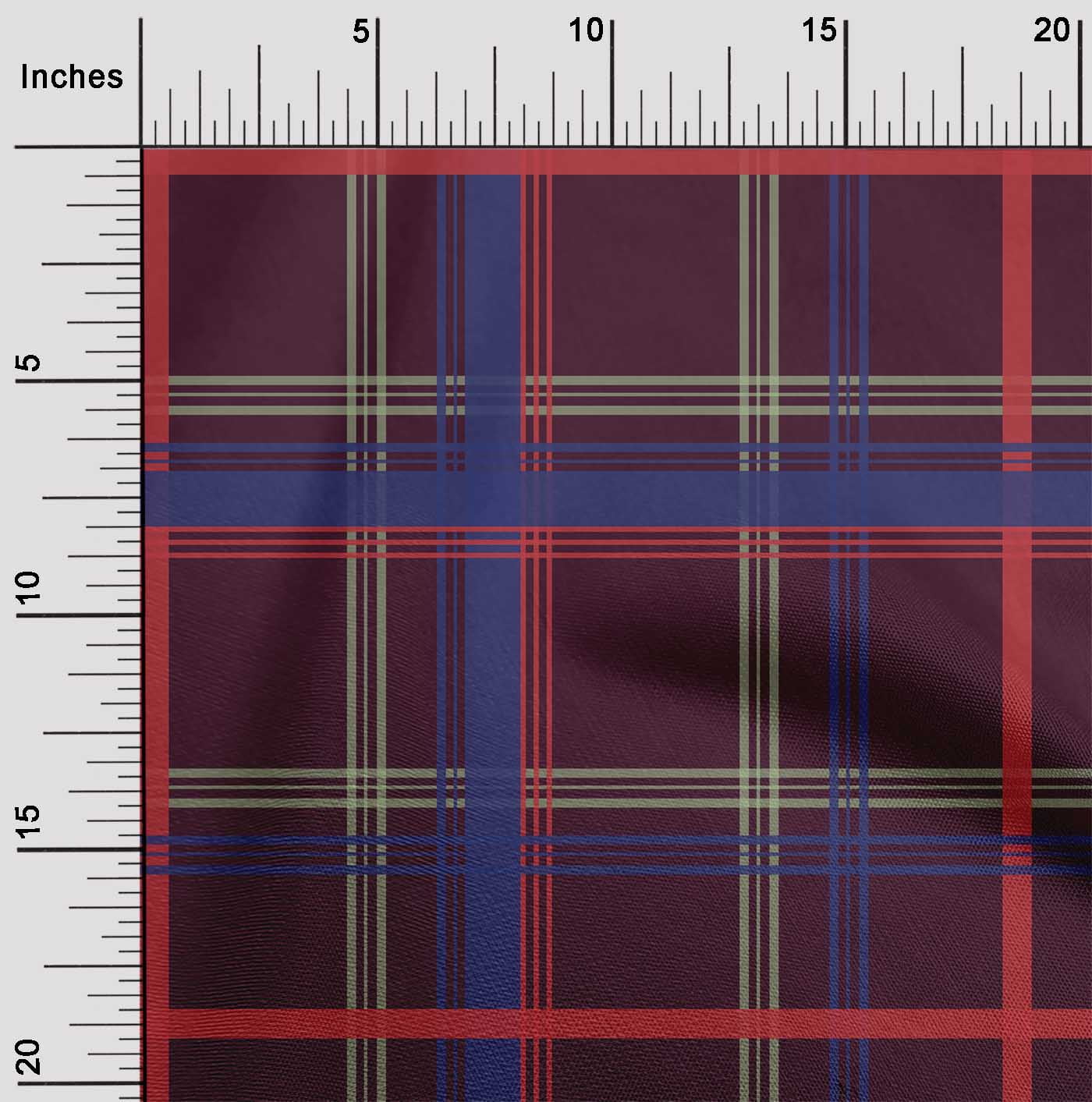 oneOone Cotton Poplin Fabric Madras Check Print Fabric By The Yard 56 ...