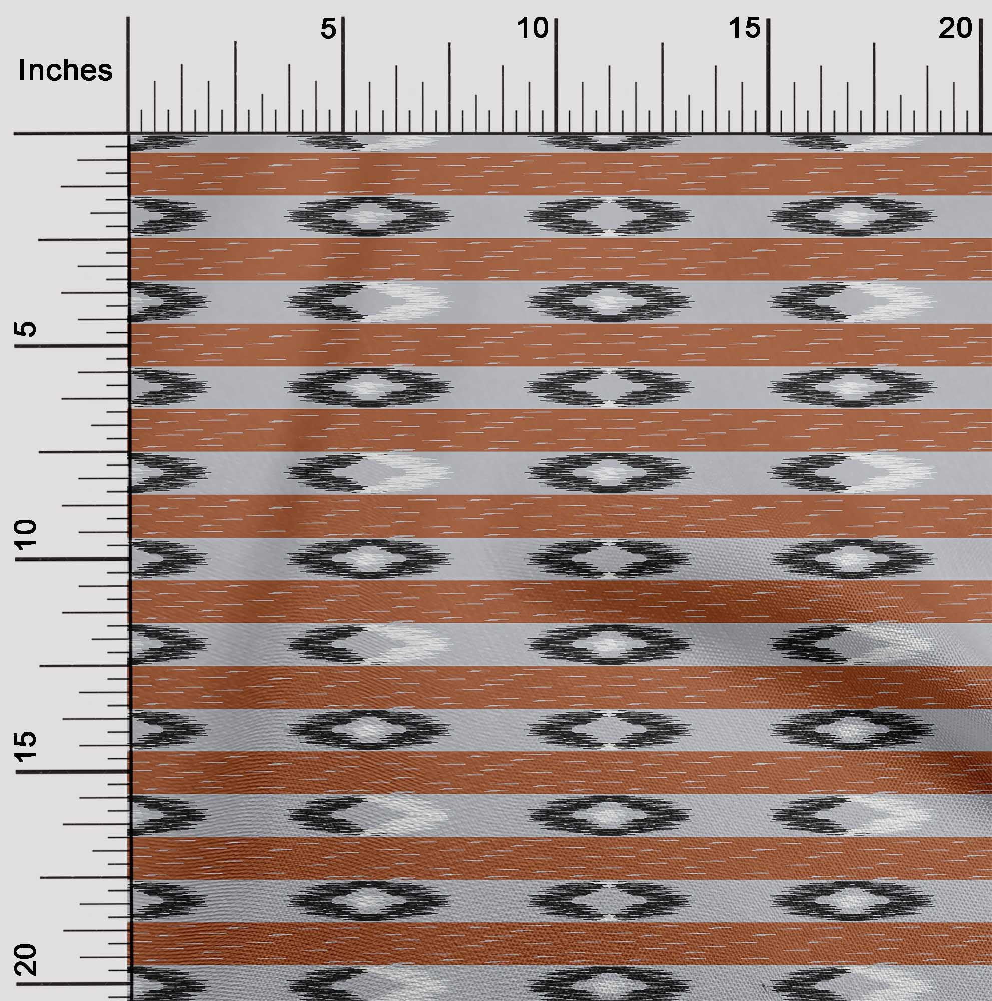 oneOone Cotton Poplin Fabric Stripe Ikat Print Fabric By The Yard 42 ...