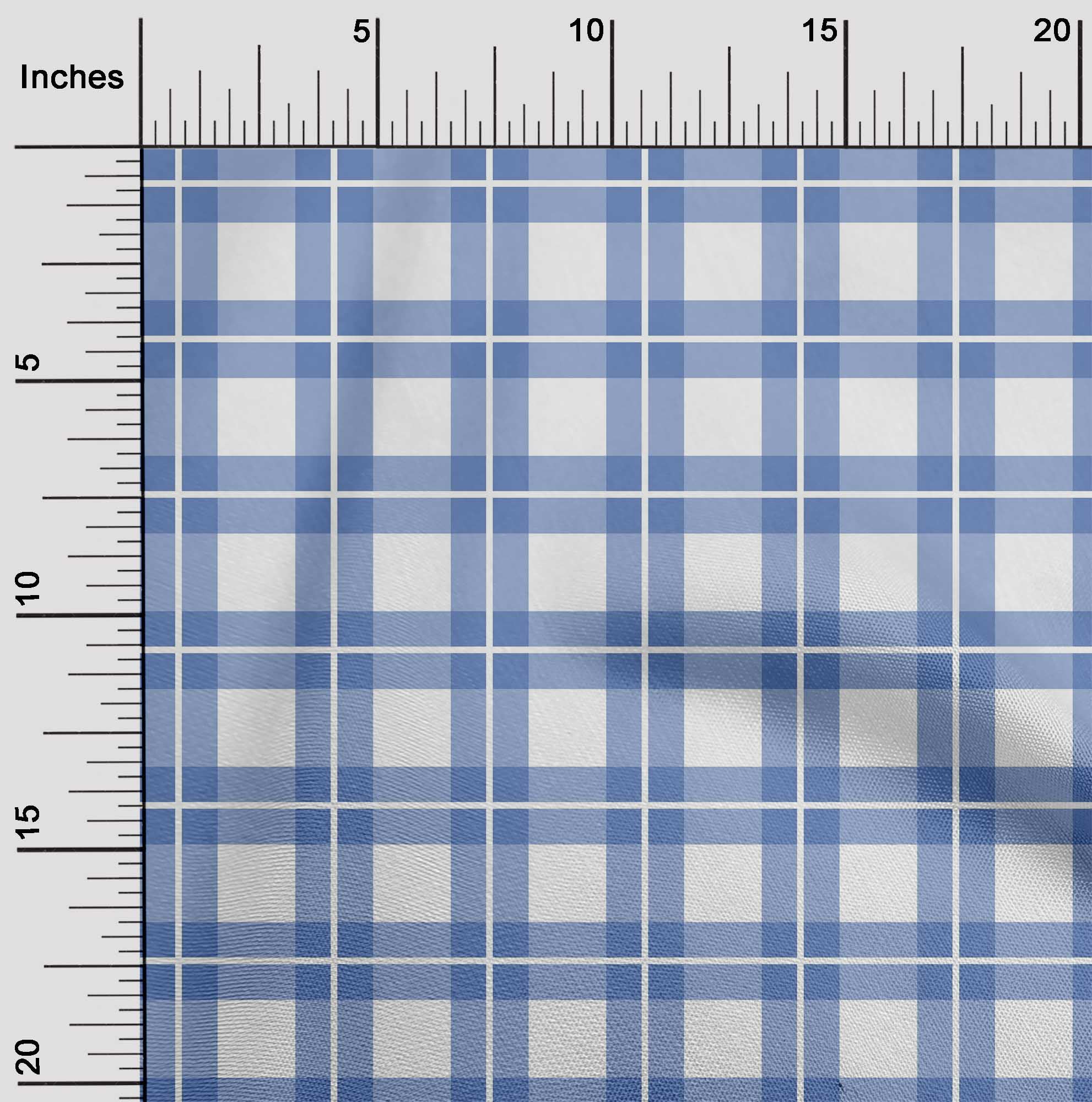 oneOone Cotton Poplin Lavender Blue Fabric Gingham Check Sewing Craft ...