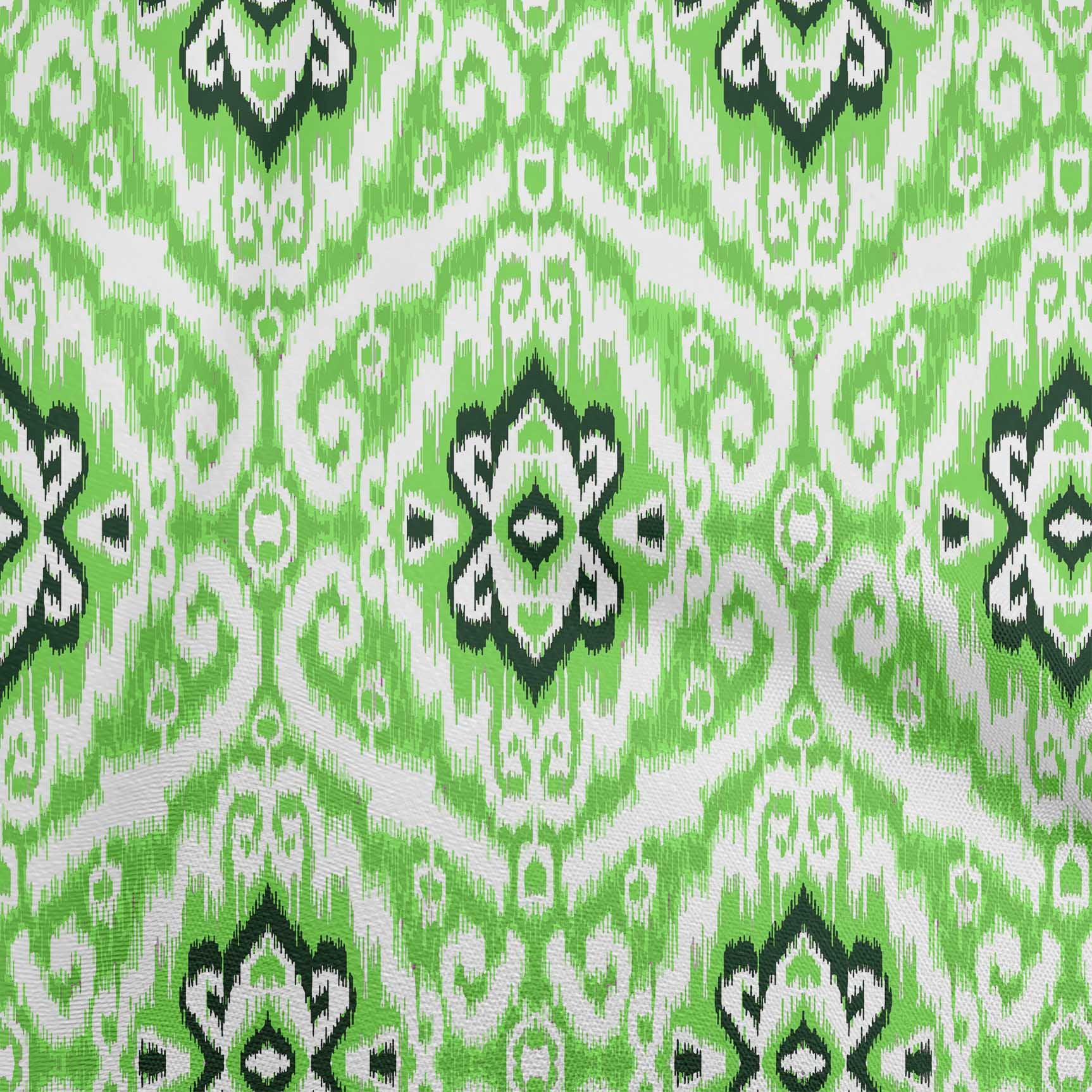 oneOone Cotton Poplin Light Green Fabric Asian Ikat Diy Clothing ...