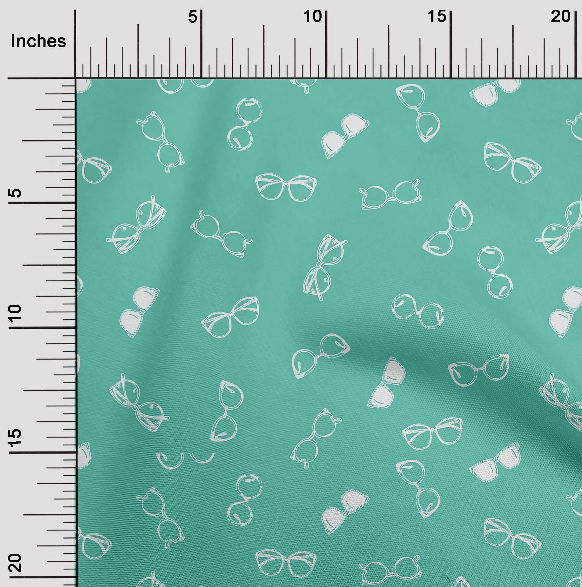 oneOone Cotton Poplin Light Sea Green Fabric Goggles Fashion Diy ...