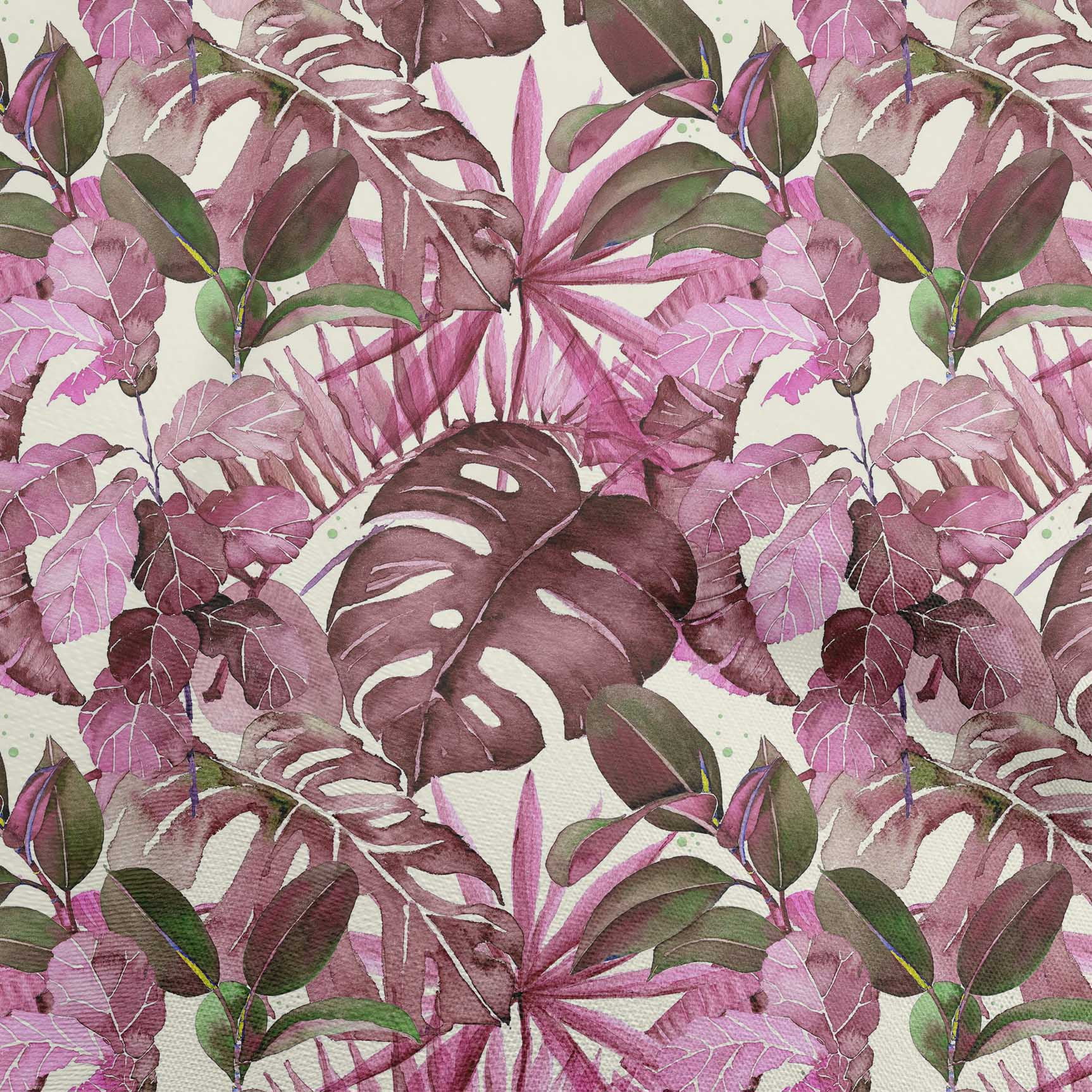 oneOone Cotton Poplin Magenta Fabric Tropical Dress Material Fabric ...