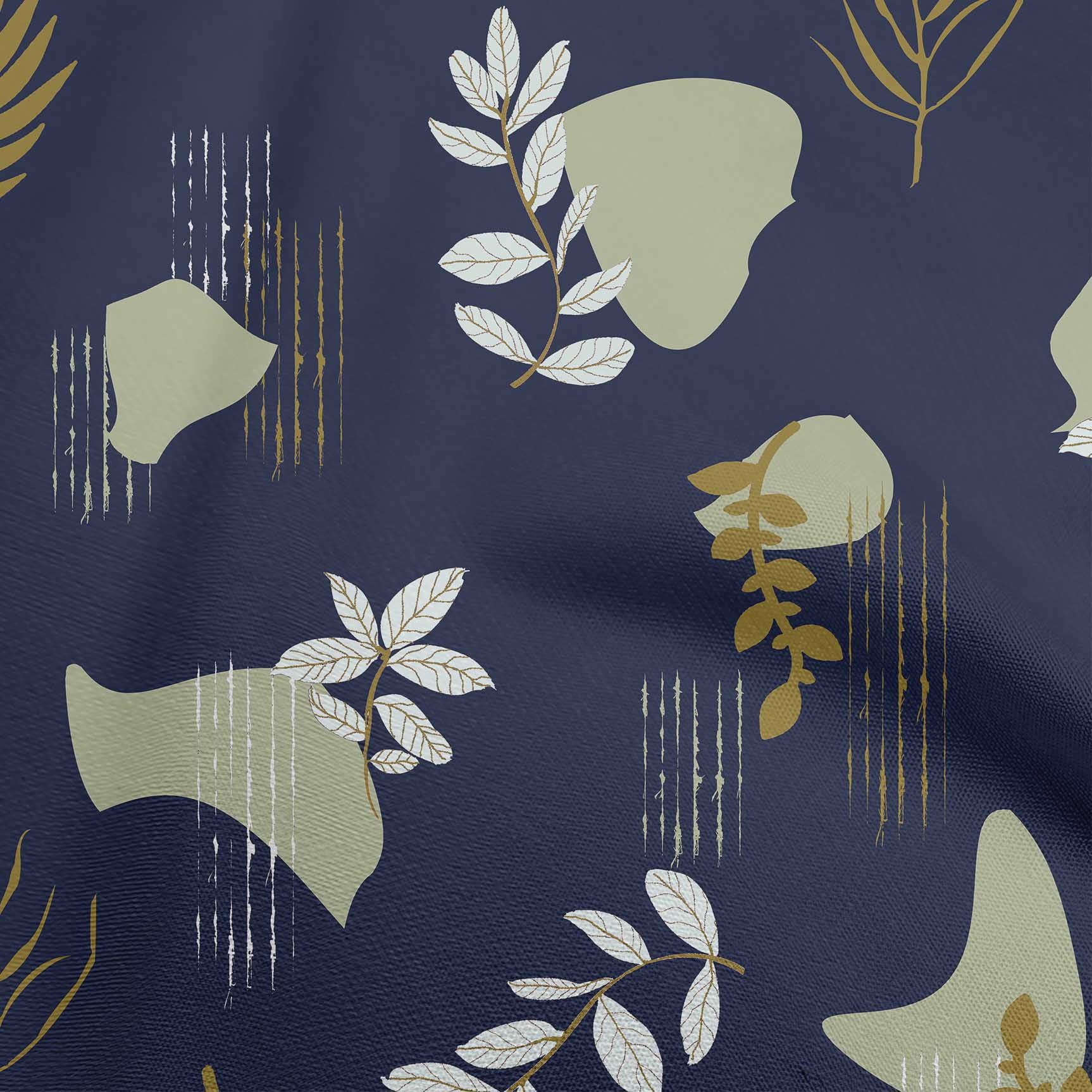 oneOone Cotton Poplin Navy Blue Fabric Abstracts Craft Projects Decor ...