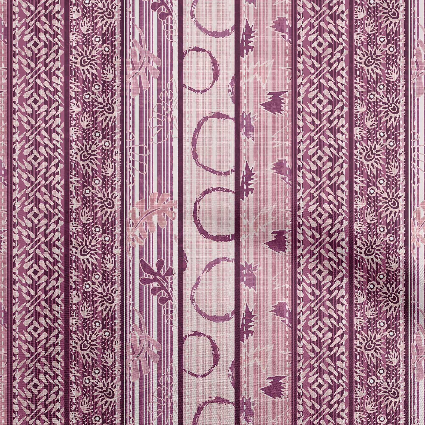oneOone Cotton Poplin Purple Fabric Aaian Batik Quilting Supplies Print ...