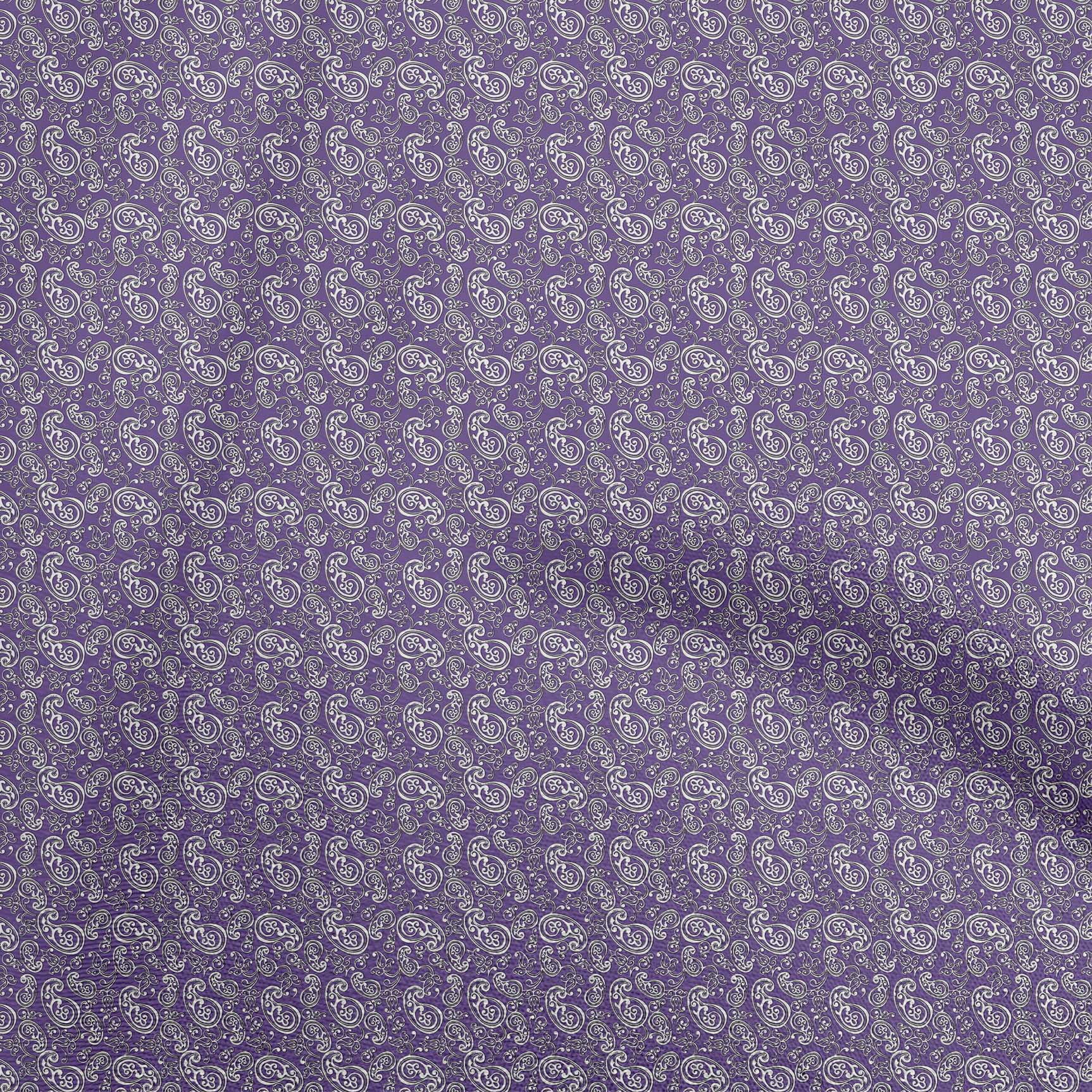 oneOone Cotton Poplin Purple Fabric Asian Block Print Dress Material ...