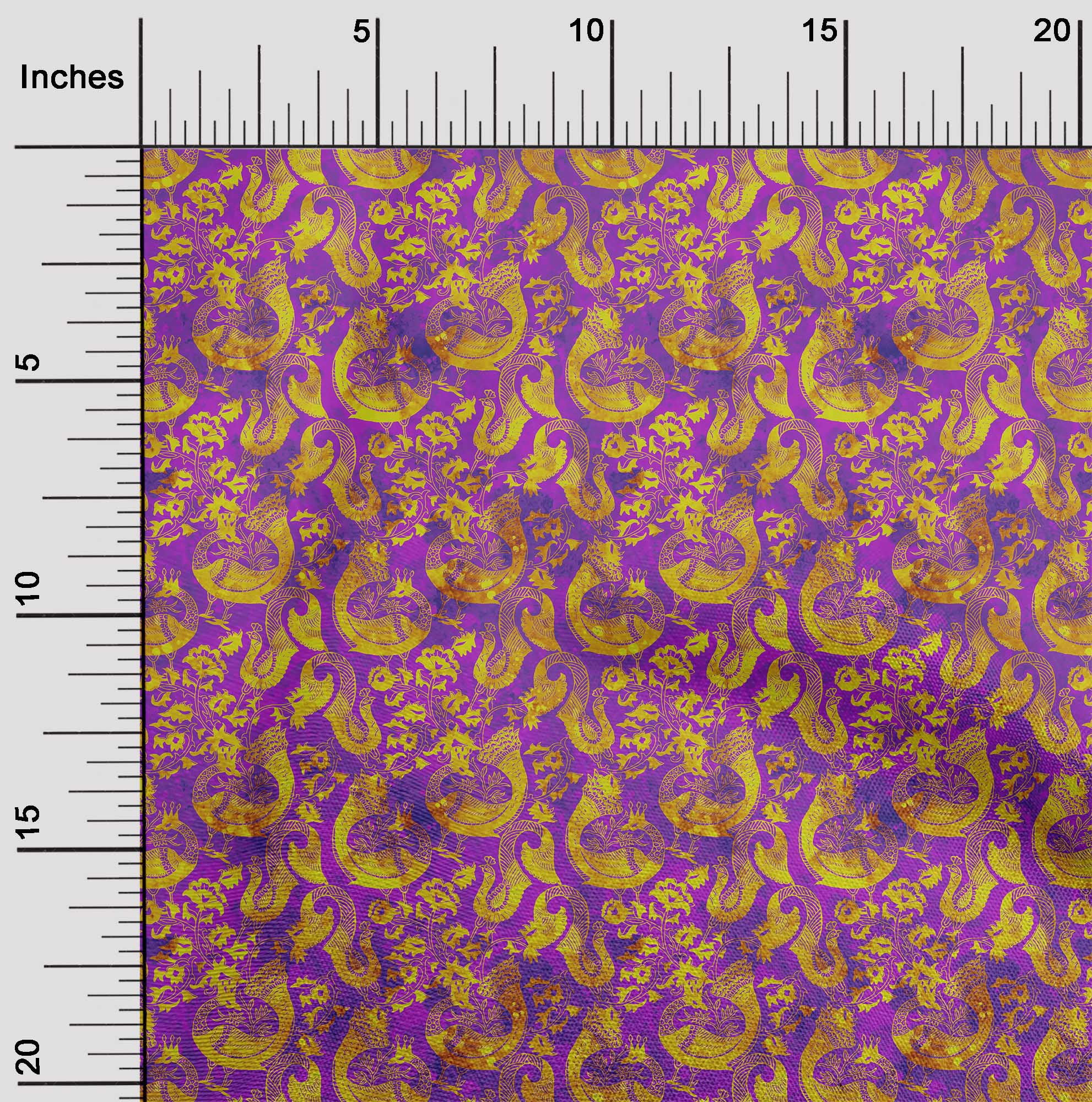 oneOone Cotton Poplin Purple Fabric Batik Diy Clothing Quilting Fabric Print Fabric By Yard 42 ...