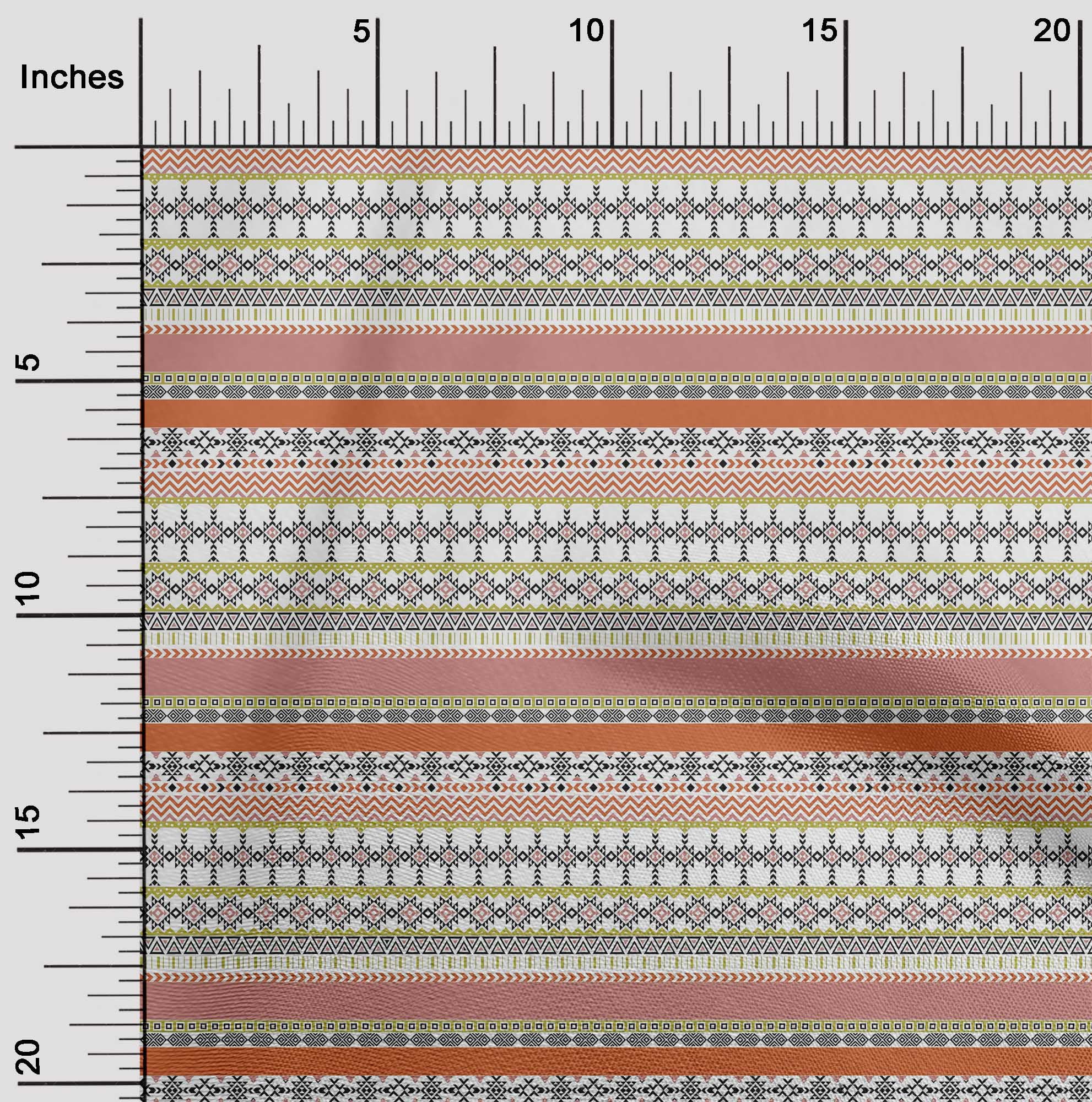 oneOone Cotton Poplin Twill Dusty Rose Fabric Aztec Tribal Sewing ...