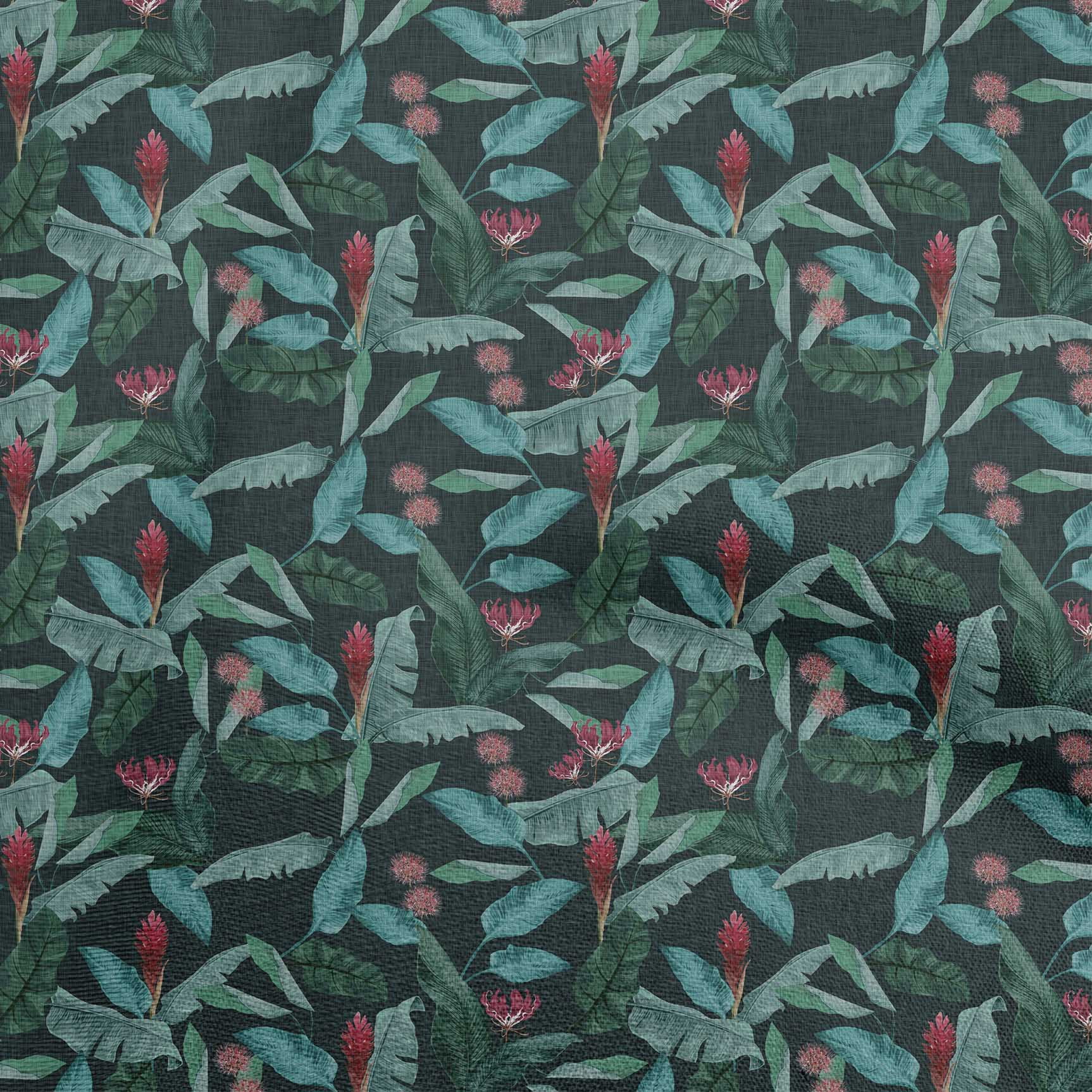 oneOone Cotton Poplin Twill Teal Green Fabric Tropical Diy Clothing ...
