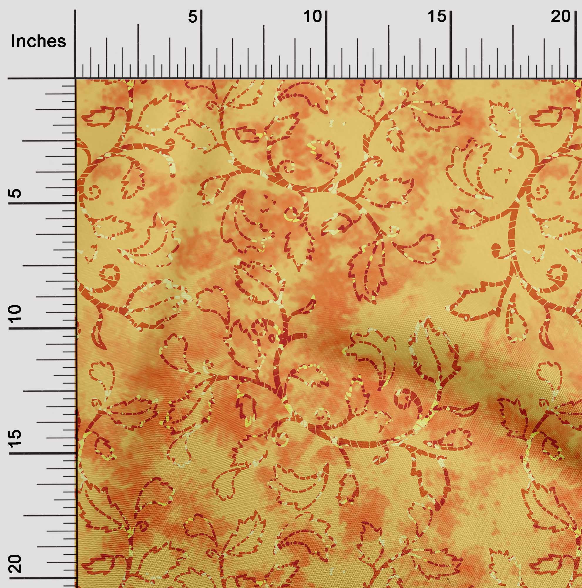 oneOone Cotton Poplin Yellow Fabric Batik Dress Material Fabric Print ...