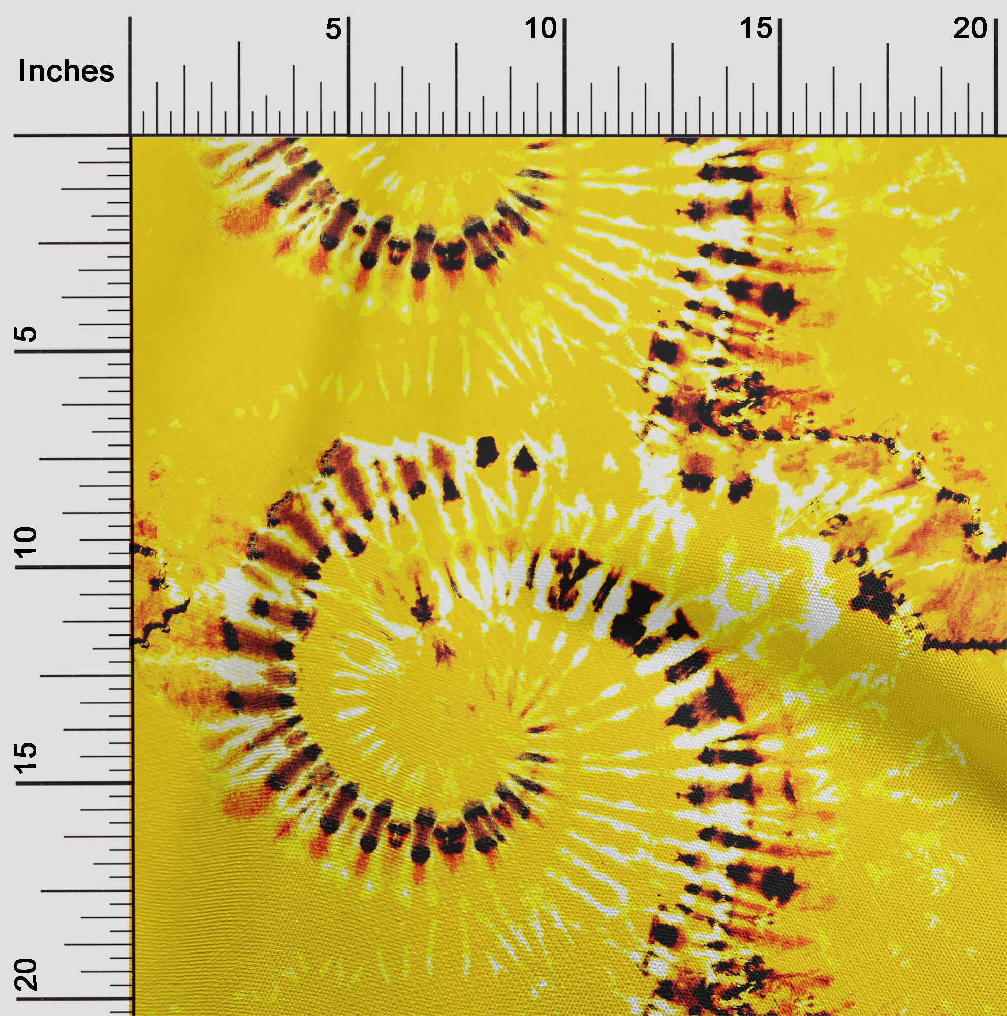 oneOone Cotton Poplin Yellow Fabric Tie Dye Sewing Fabric By The Yard ...