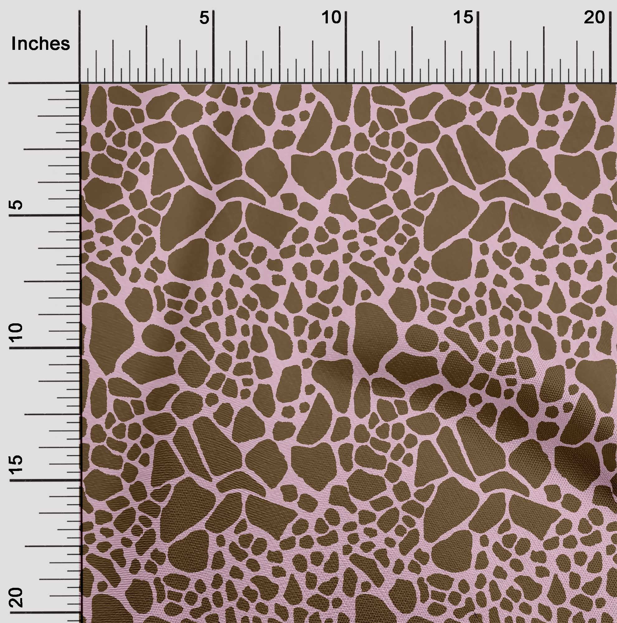 oneOone Cotton Silk Blush Pink Fabric Giraffe Animal Skin Sewing ...