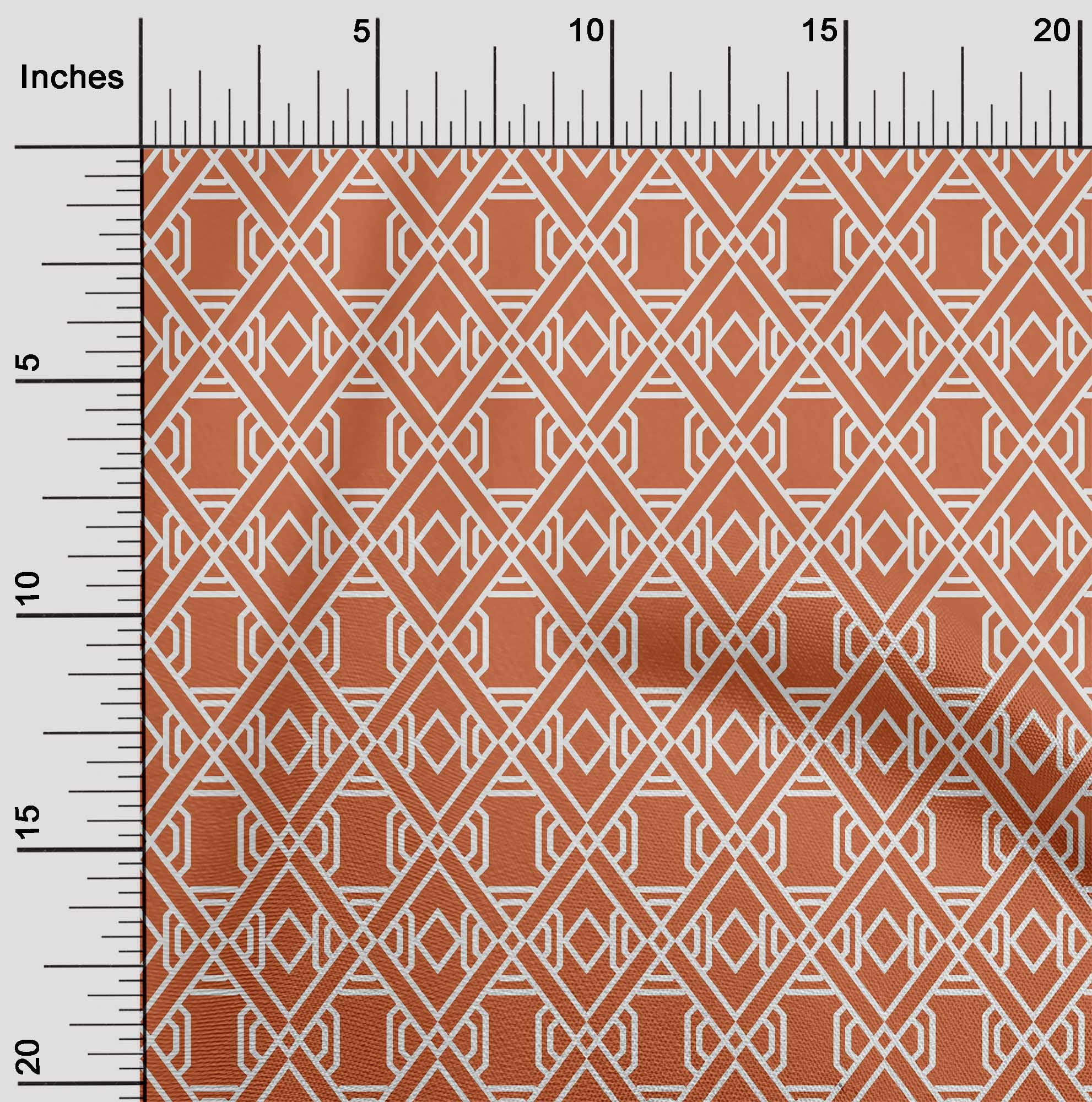 oneOone Cotton Silk Fabric Check & Geometric Print Fabric By The Yard ...