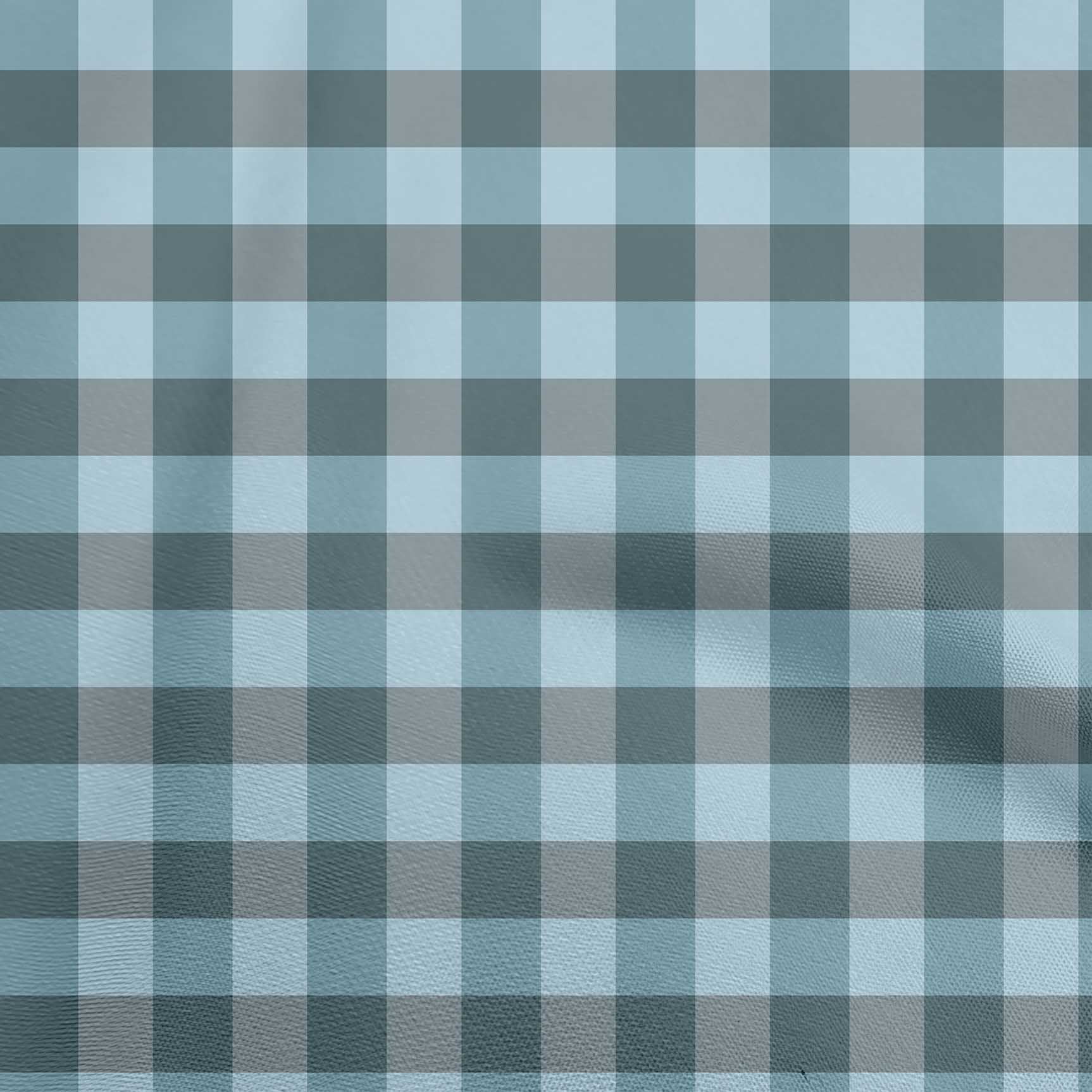 oneOone Cotton Silk Grayish Blue Fabric Check Dress Material Fabric ...