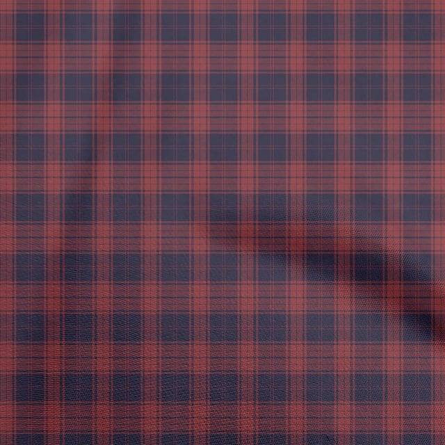 oneOone Cotton Silk Maroon Fabric Check Sewing Craft Projects Fabric ...