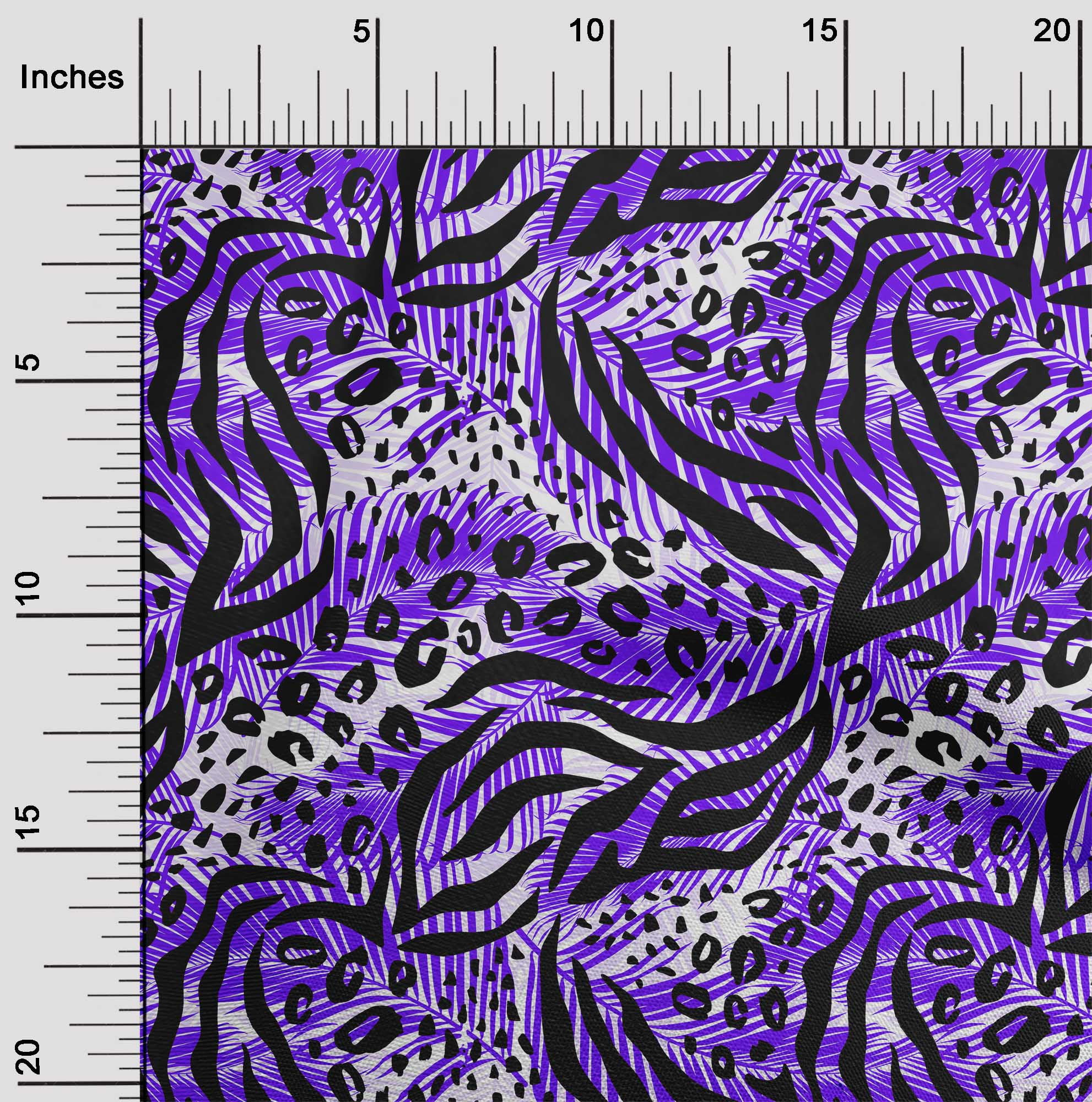 oneOone Cotton Silk Purple Fabric Animal Skin Sewing Material Print ...
