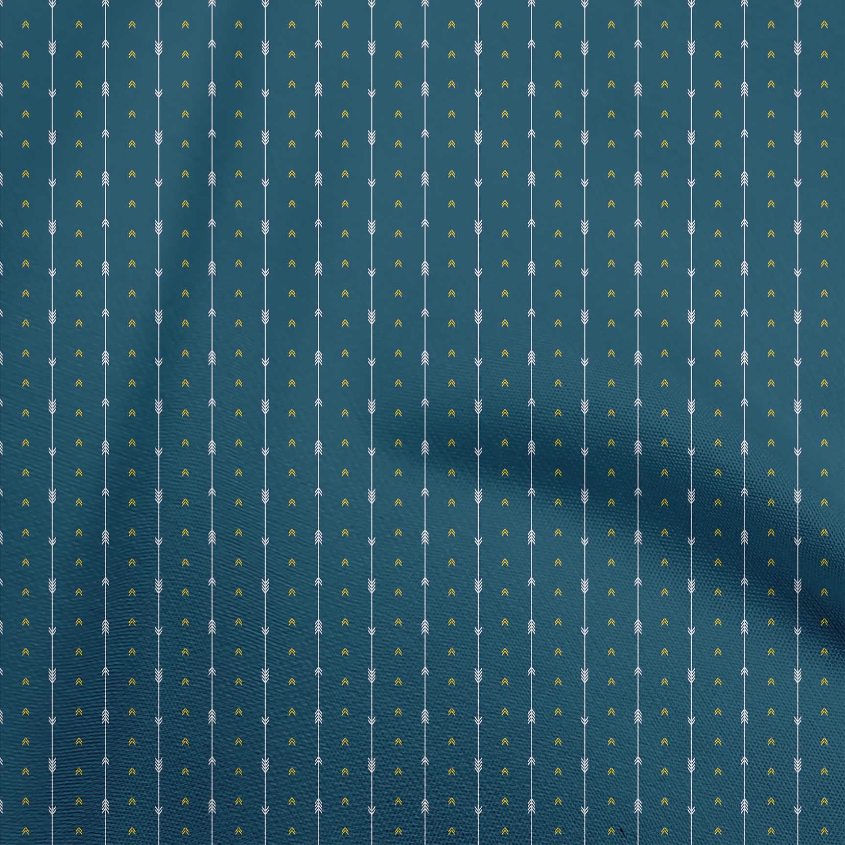 oneOone Cotton Silk Teal Blue Fabric Arow Quilting Supplies Print ...
