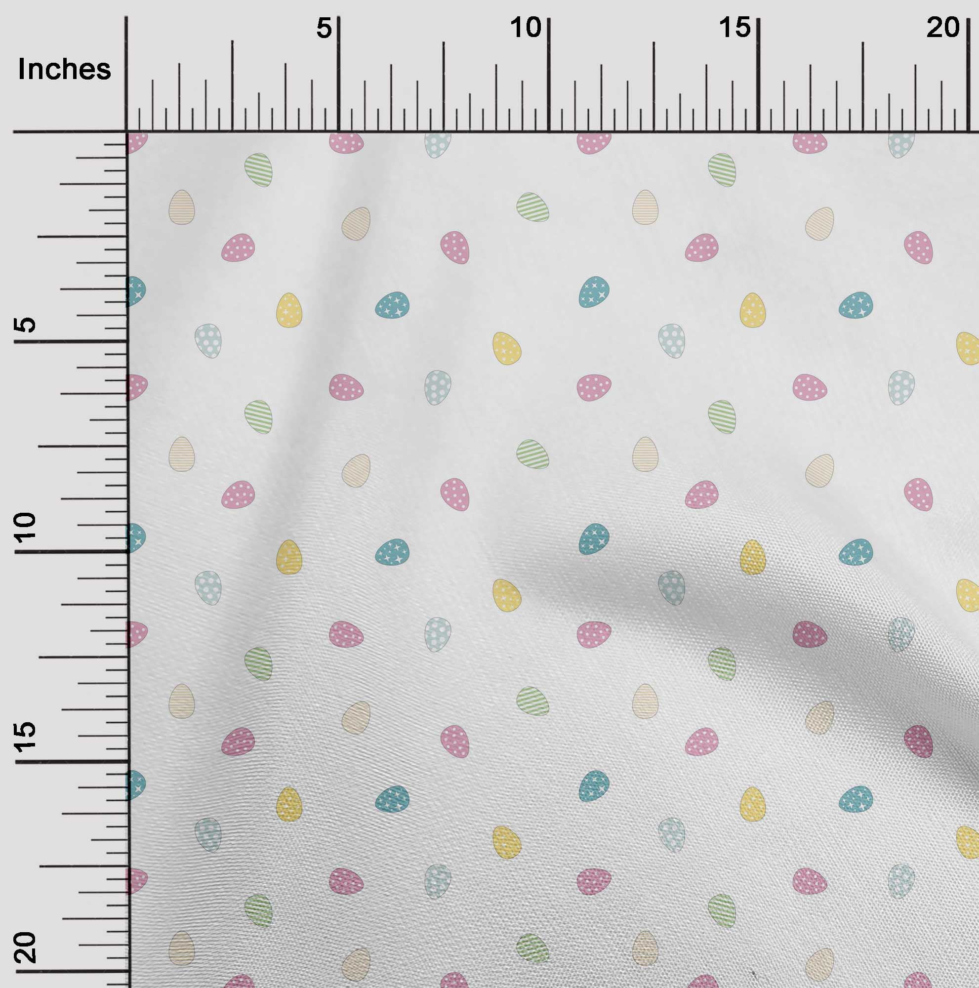 oneOone Georgette Viscose Fabric Egg Easter Print Fabric by Yard 42 ...