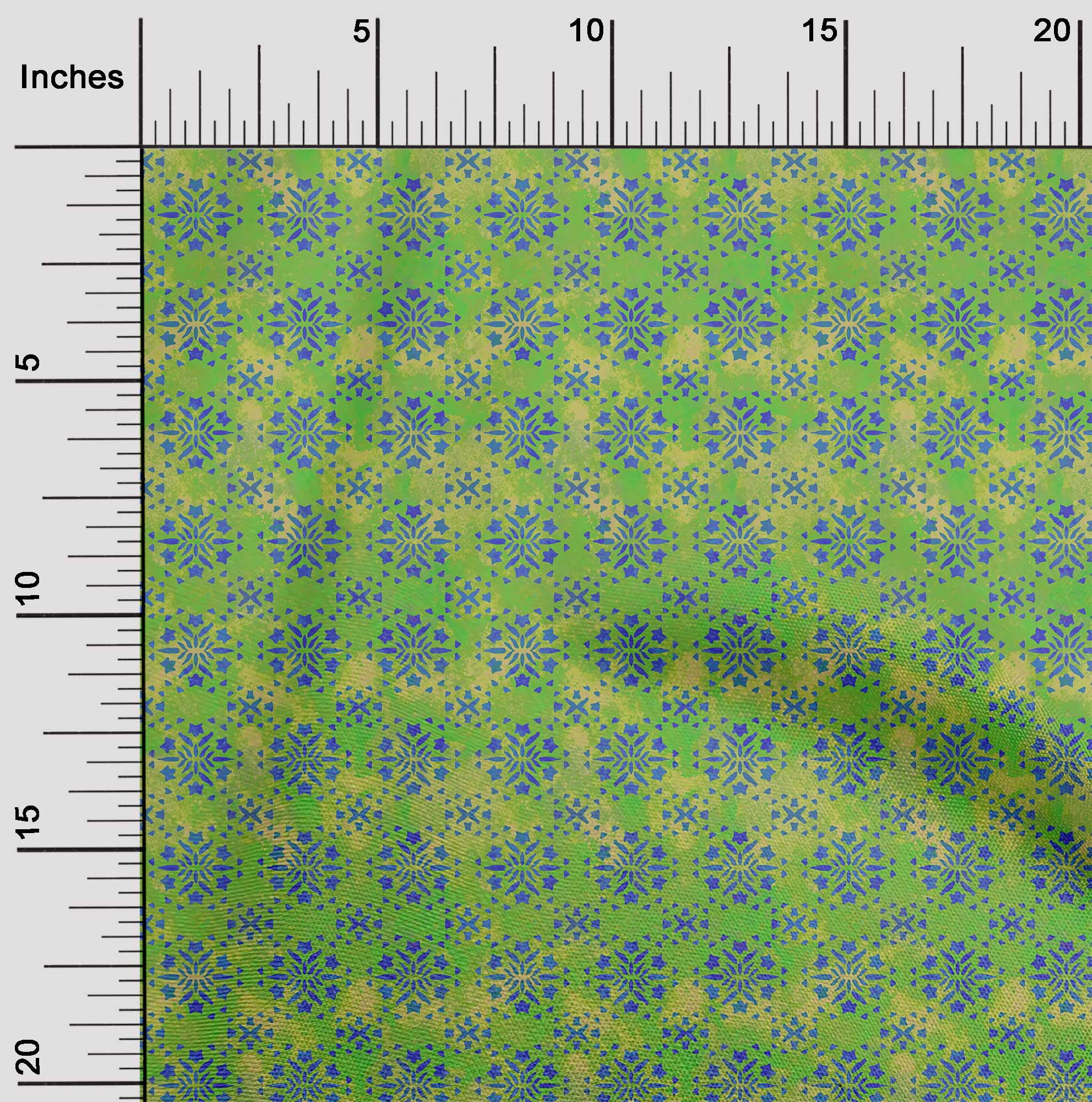 oneOone Georgette Viscose Green Fabric Batik Dress Material Fabric ...