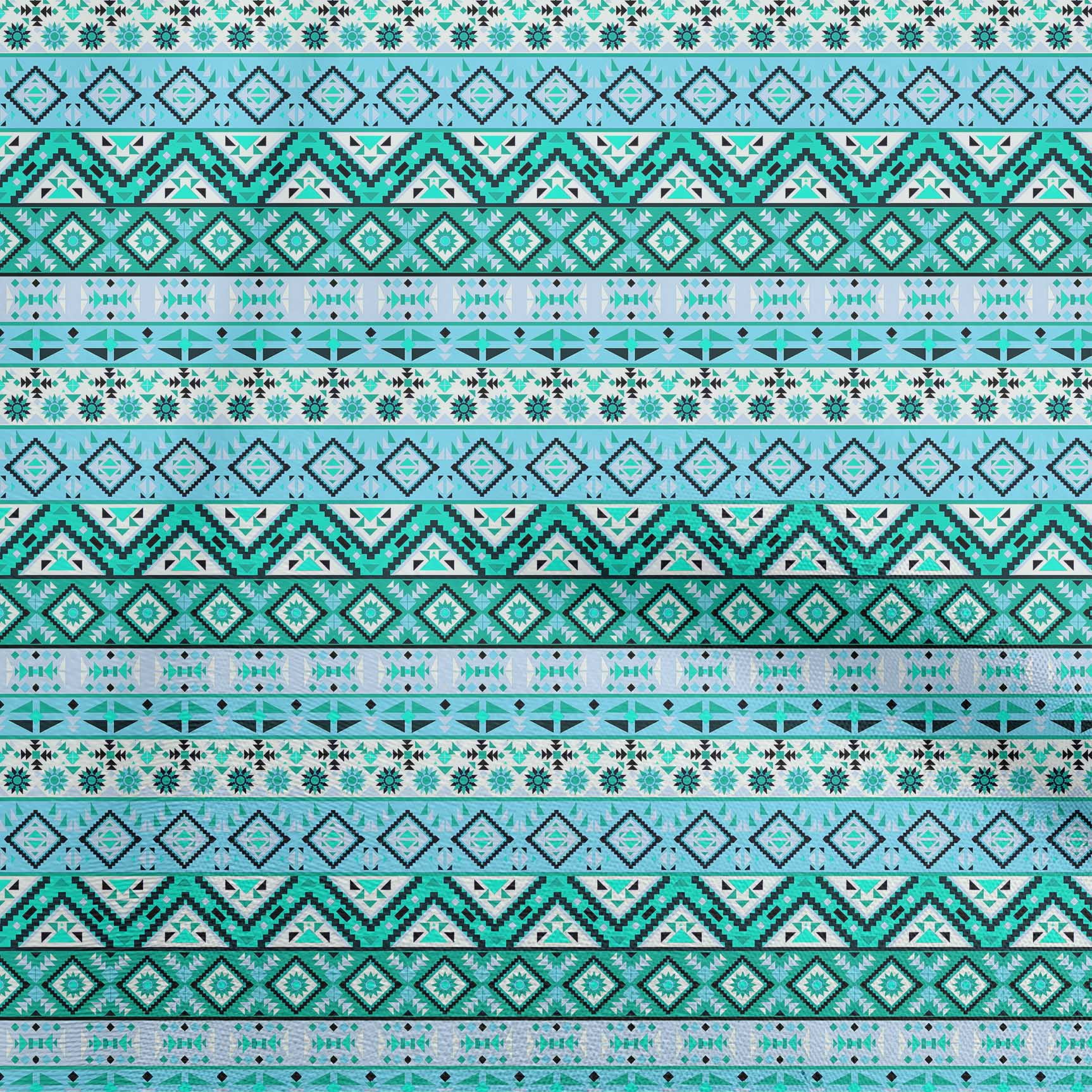 oneOone Georgette Viscose Light Blue Fabric African Tribal Sewing Craft ...