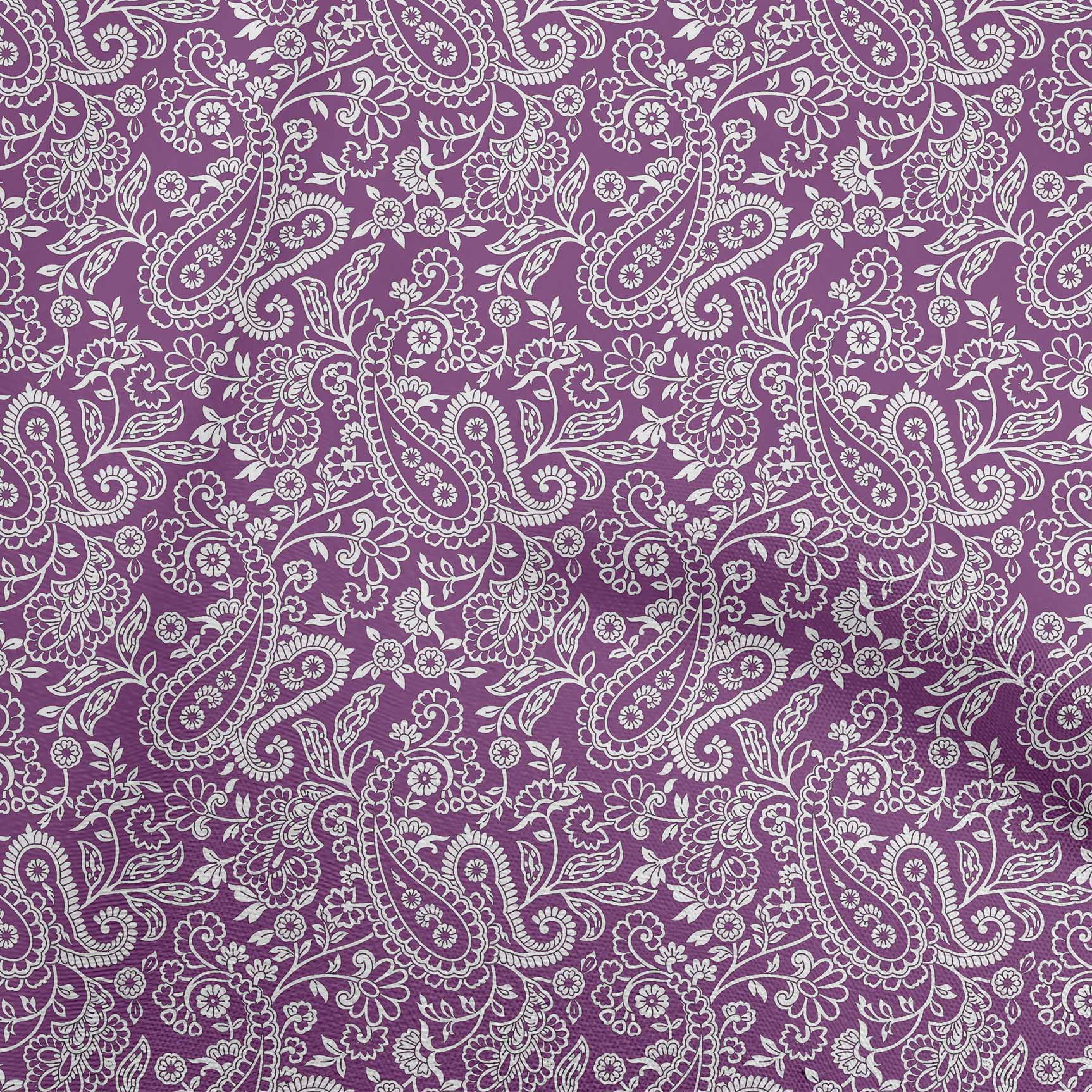 oneOone Georgette Viscose Plum Fabric Block Quilting Supplies Print ...