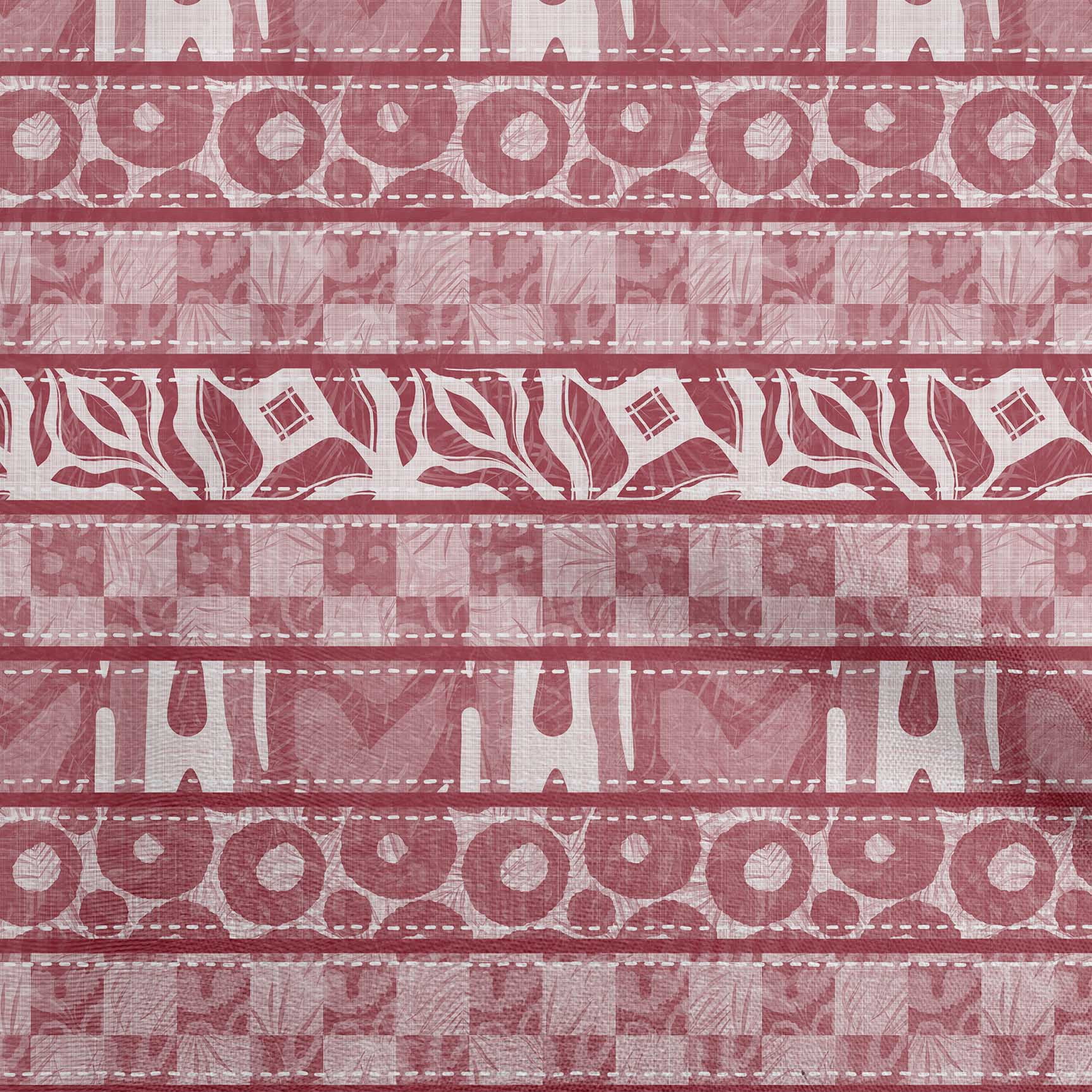 oneOone Georgette Viscose Red Fabric Aaian Batik Fabric For Sewing ...