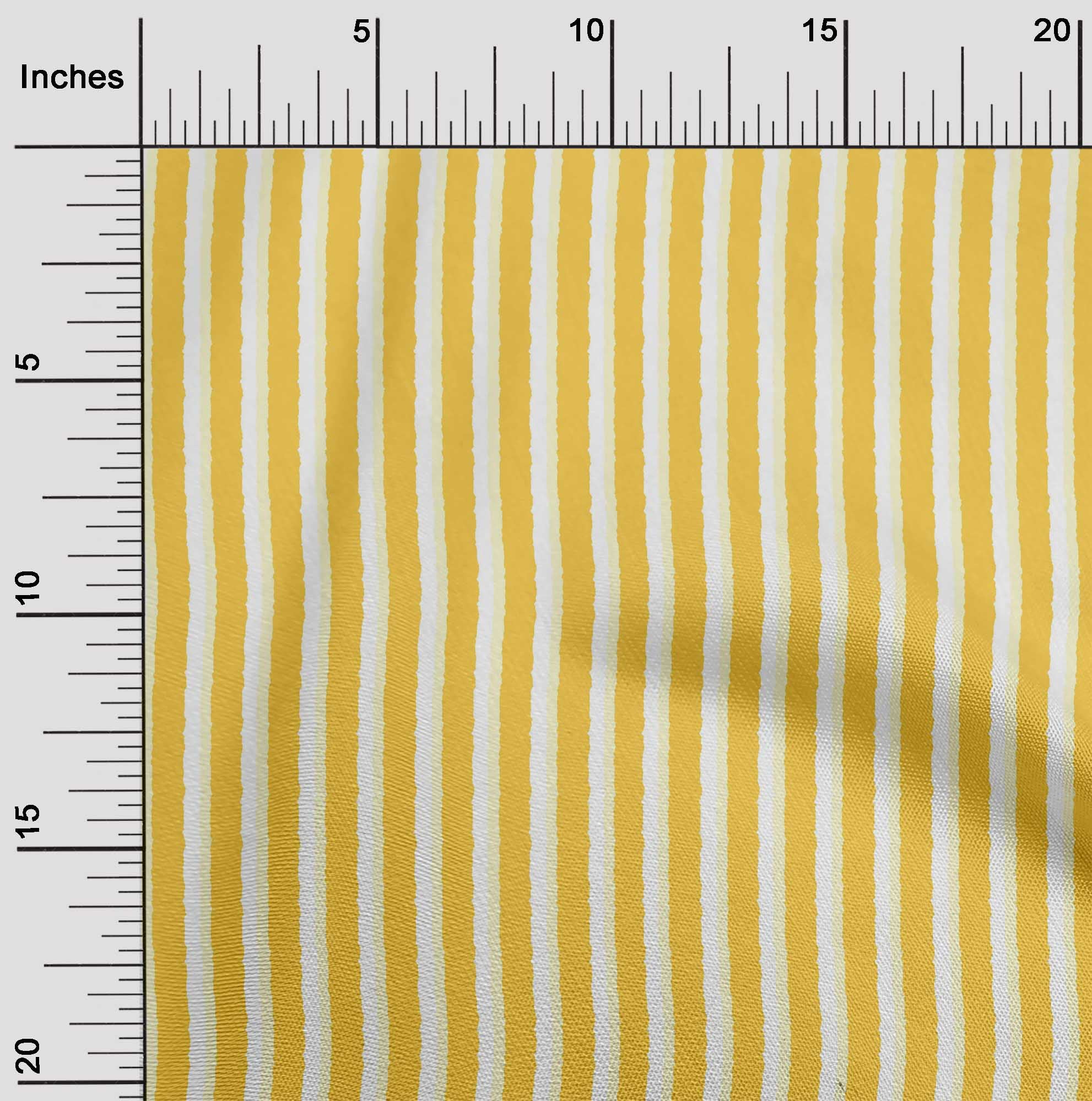 oneOone Organic Cotton Poplin Twill Fabric Stripe Block Printed Fabric ...
