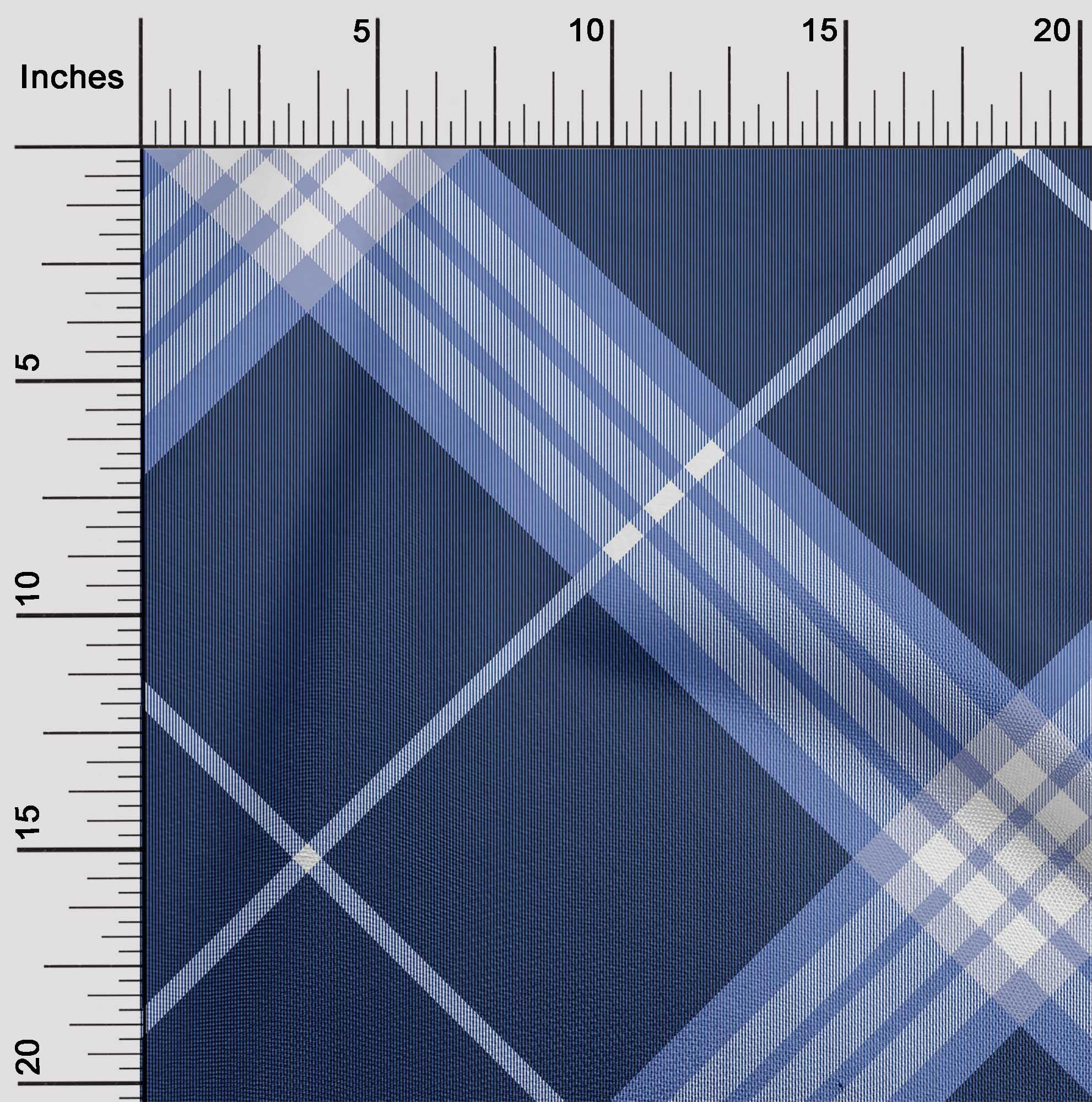 oneOone Organic Cotton Poplin Twill Fabric Tartan Check Print Fabric ...
