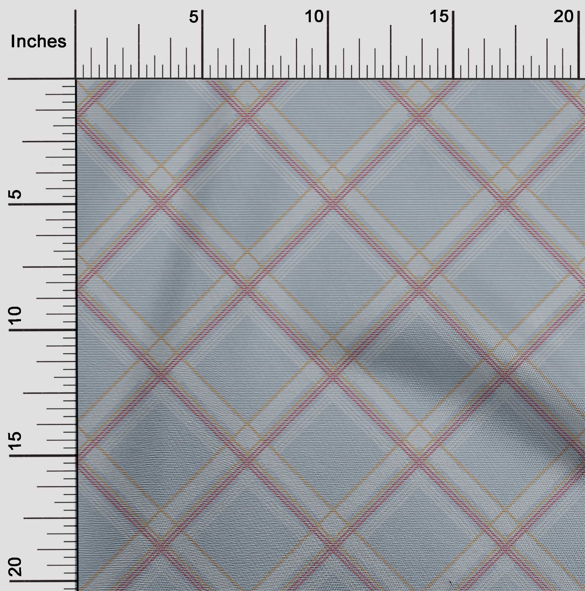 oneOone Organic Cotton Poplin Twill Fabric Tartan Check Print Sewing ...