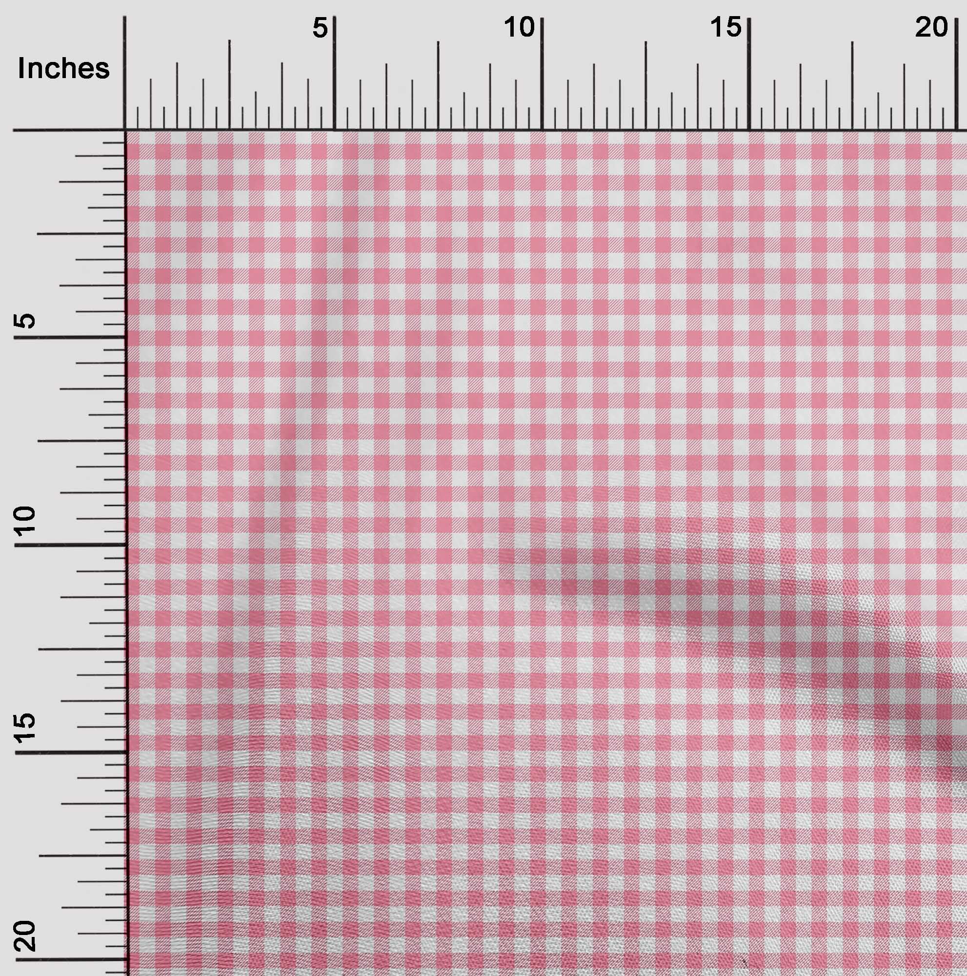 oneOone Organic Cotton Voile Fabric Gingham Check Print Fabric By The ...