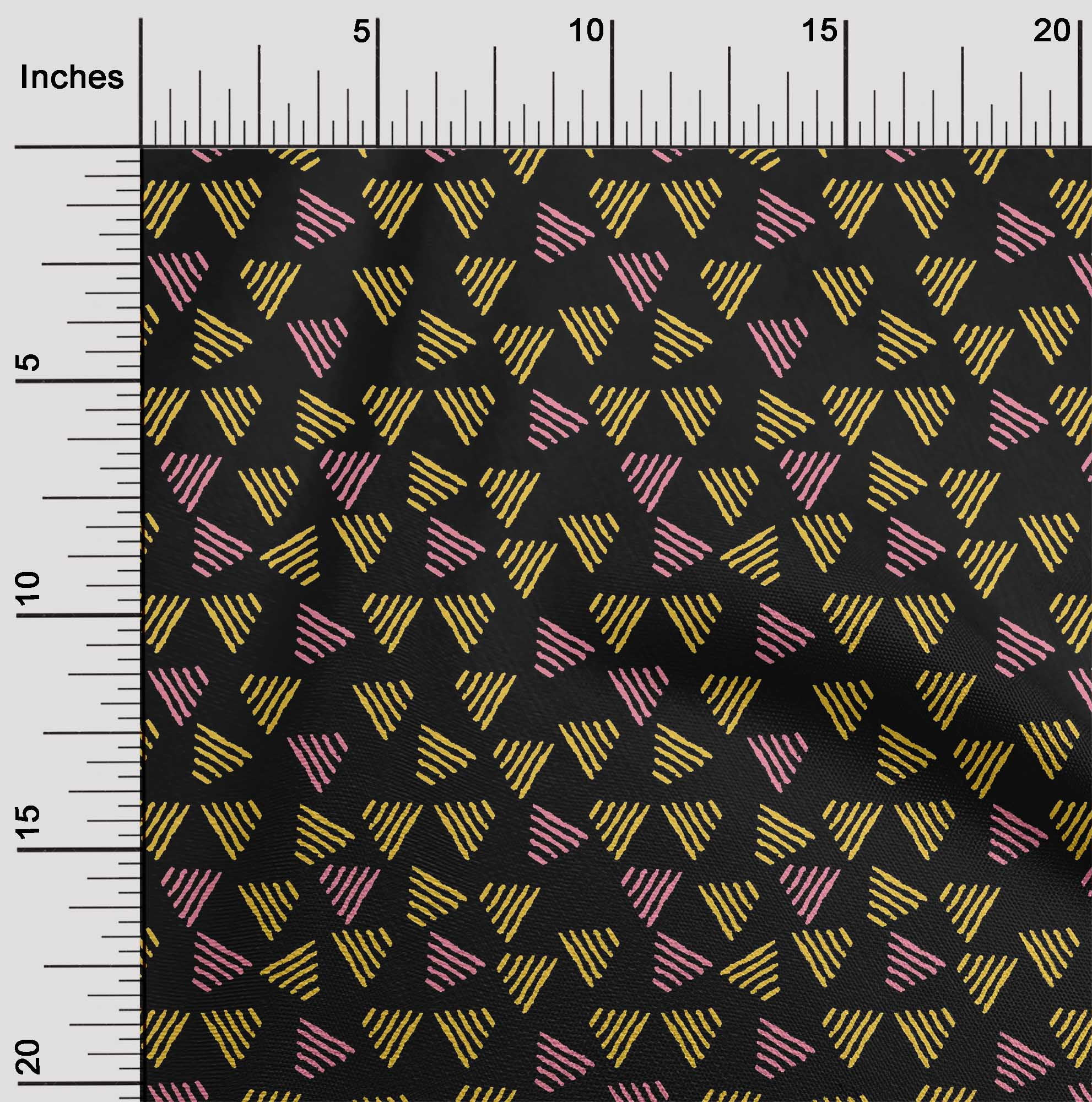 oneOone Organic Cotton Voile Fabric Triangle Block Print Fabric By Yard ...