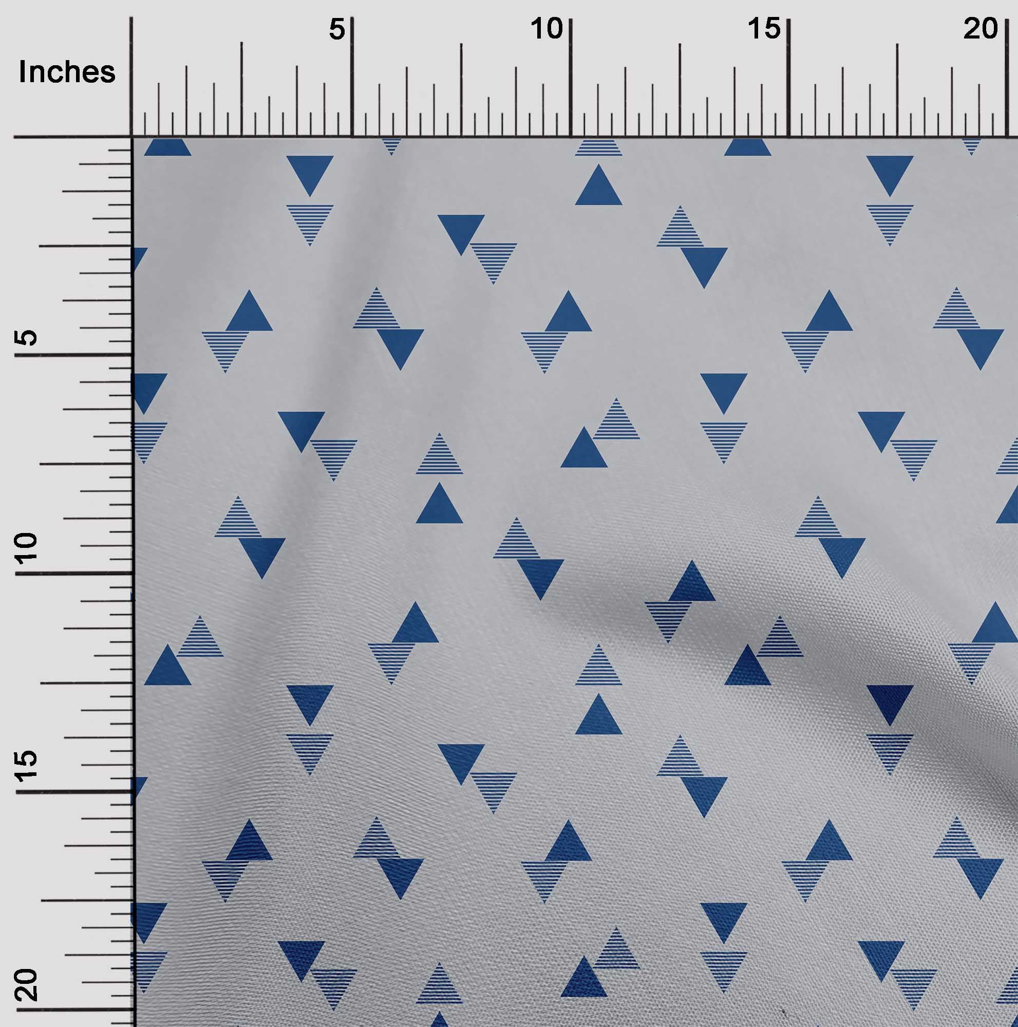 oneOone Organic Cotton Voile Fabric Triangle Geometric Fabric Prints by ...
